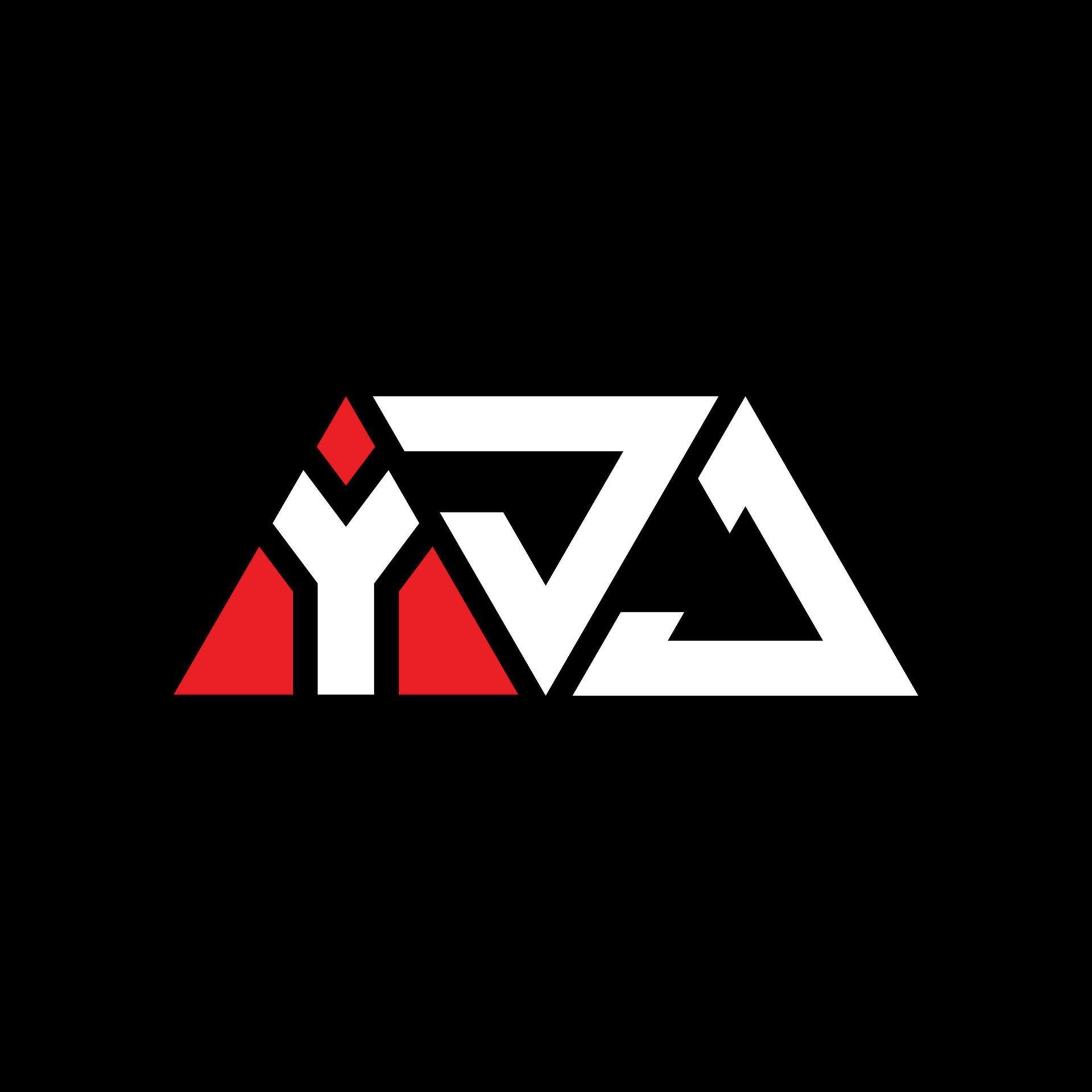 YJJ triangle letter logo design with triangle shape. YJJ triangle logo design monogram. YJJ ...