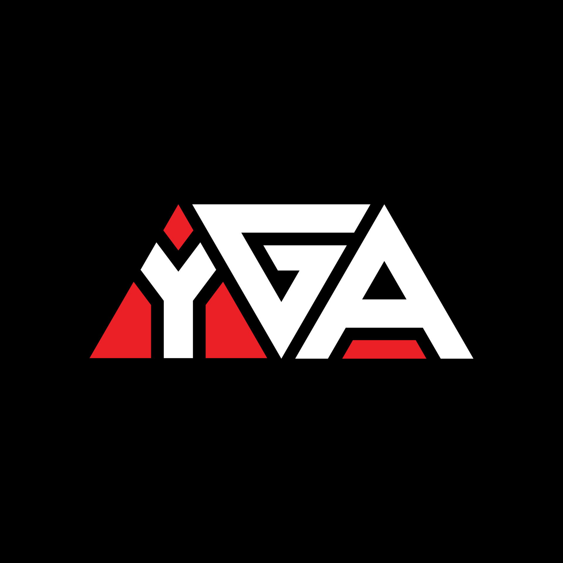 Yga Triangle Letter Logo Design With Triangle Shape Yga Triangle Logo Design Monogram Yga