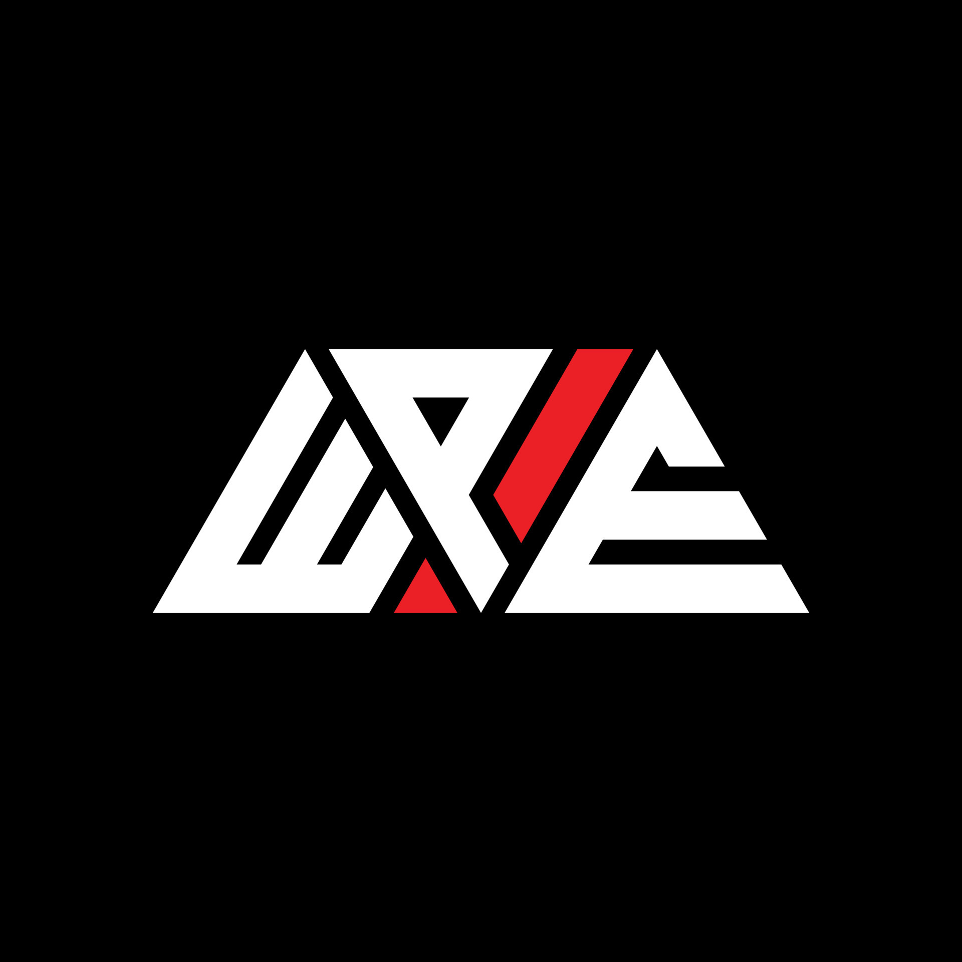 Wpe Triangle Letter Logo Design With Triangle Shape Wpe Triangle Logo