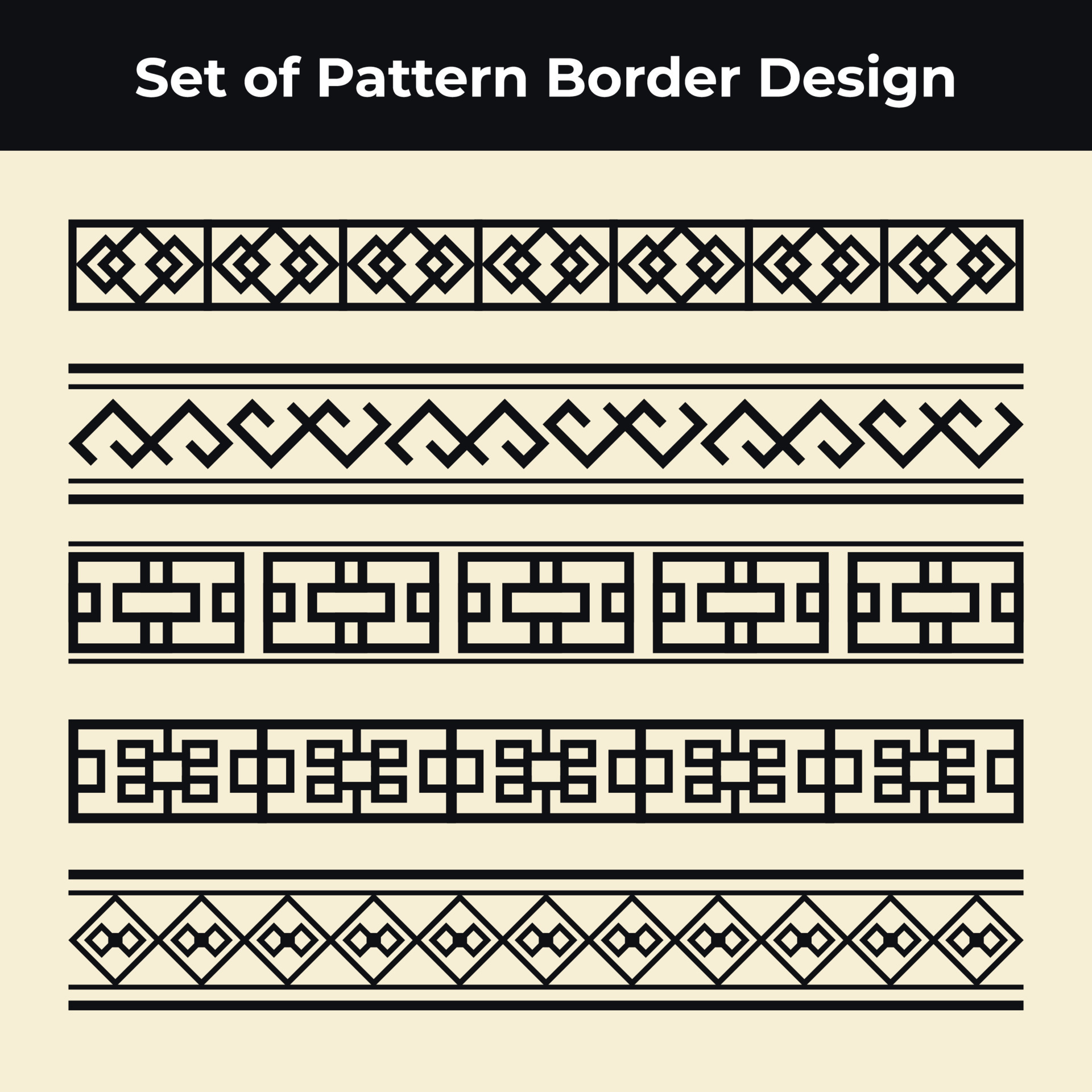 Set of Geometric Pattern Border Design 9277154 Vector Art at Vecteezy Set of Geometric Pattern Border Design 9277154 Vector Art at Vecteezy