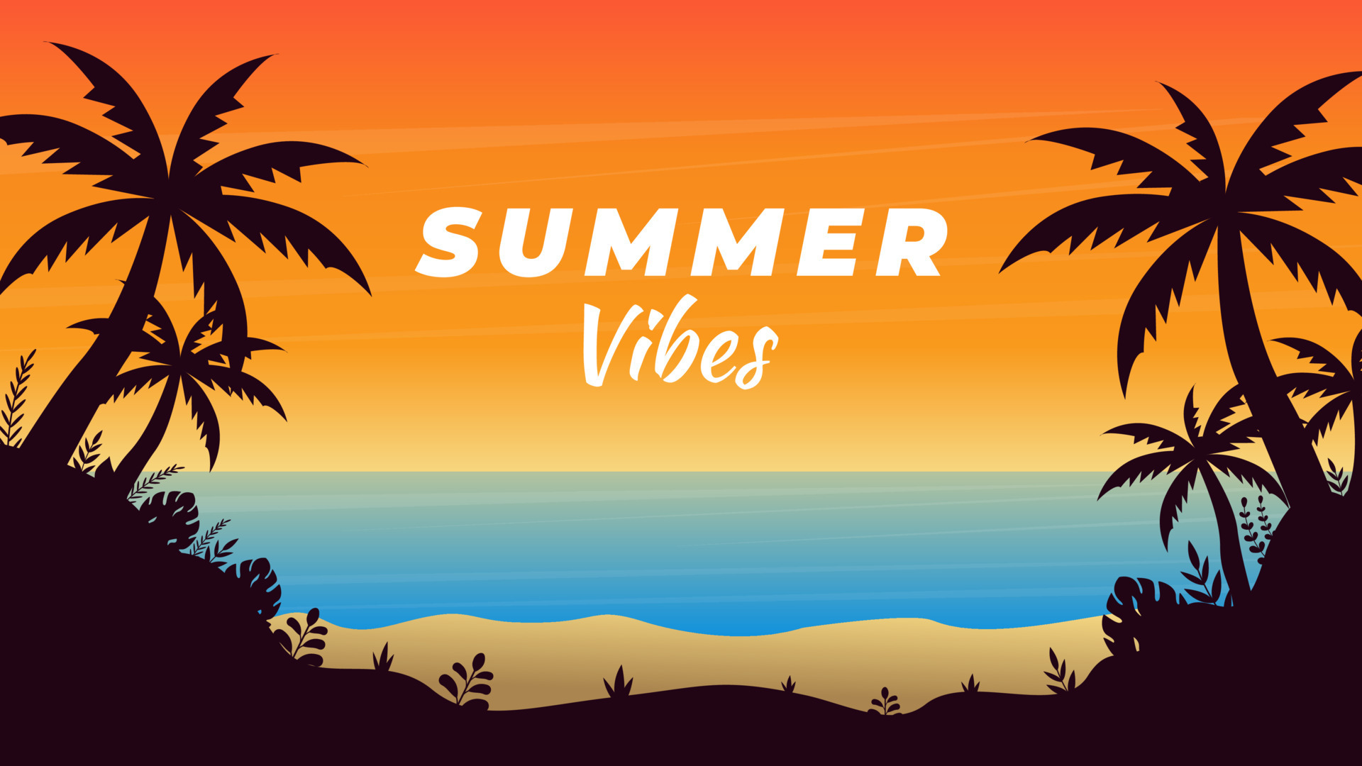 Gradient Summer Vibes Holiday Traveling Background Design 9277313