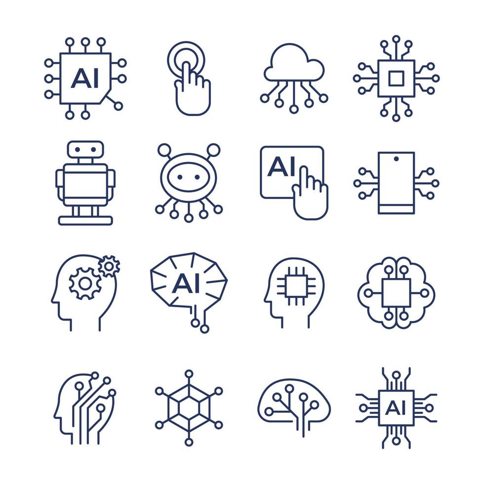 Artificial Intelligence Icons Set 9279417 Vector Art at Vecteezy Artificial Intelligence Icons Set 9279417 Vector Art at Vecteezy