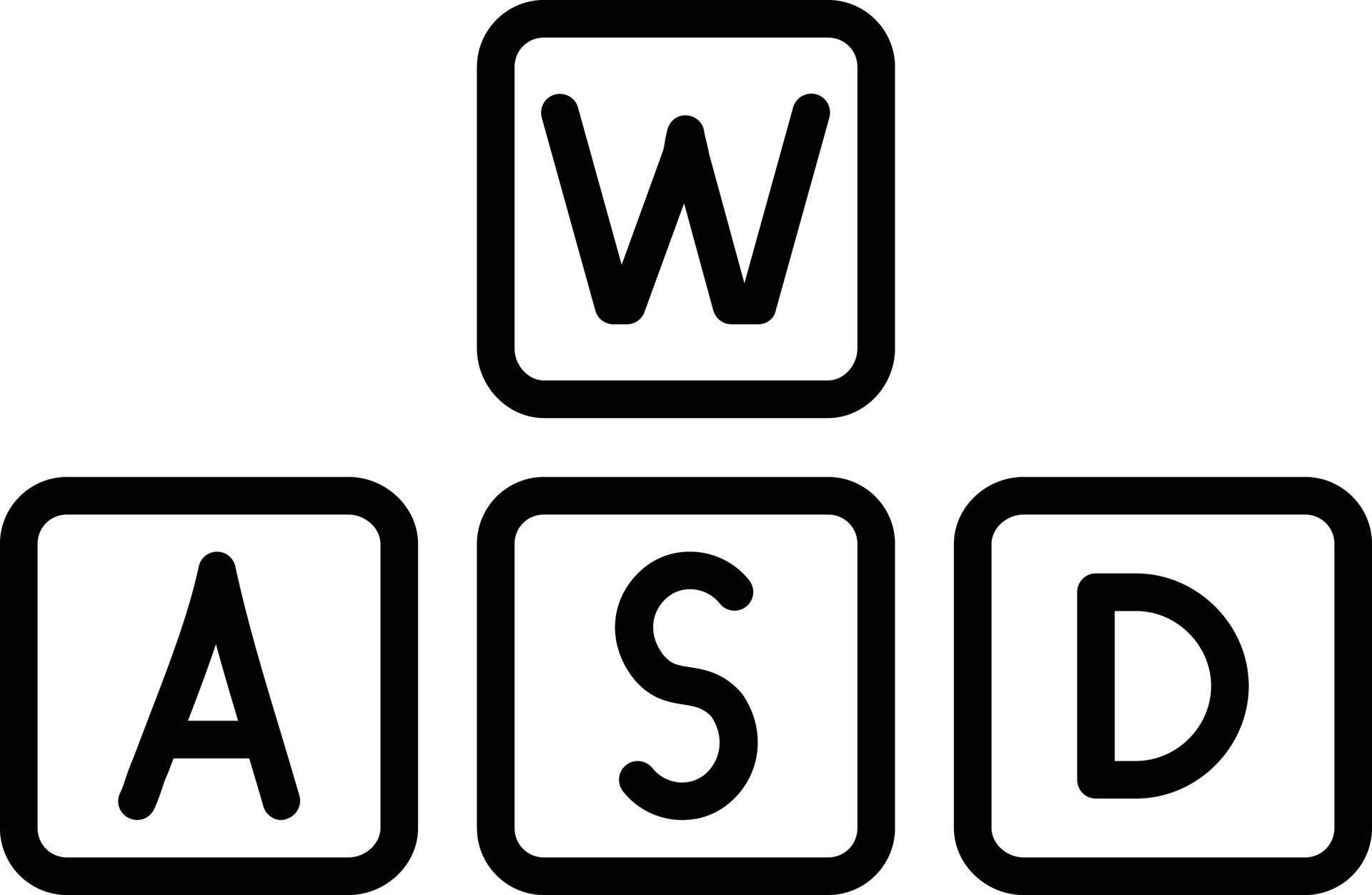 icono de línea de vector de wasd 9282768 Vector en Vecteezy