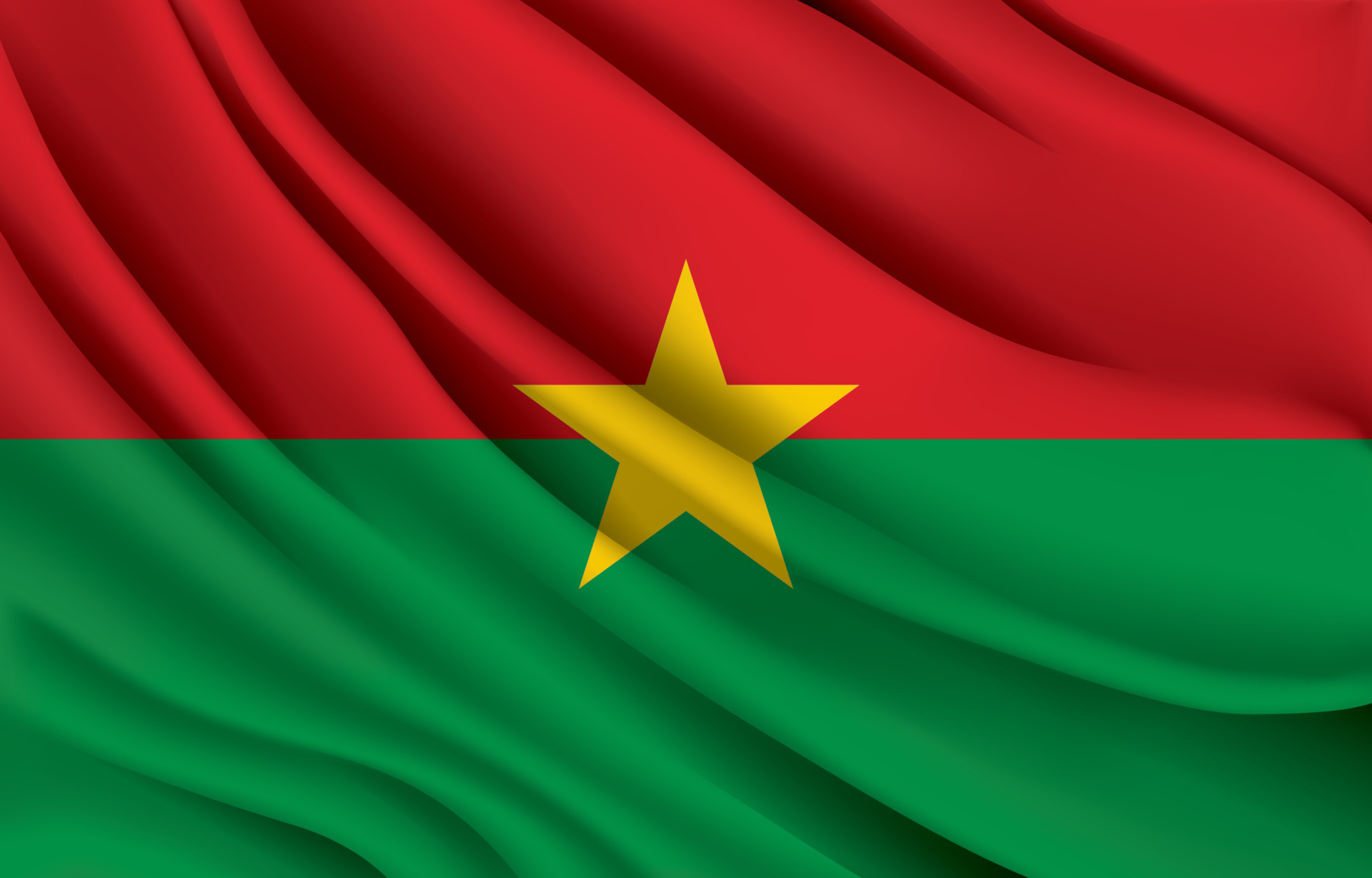 Burkina Faso National Flag Waving Realistic Vector Illustration 9287760