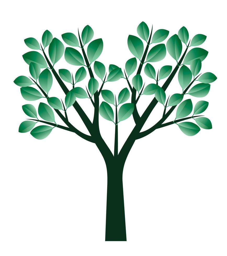 Green spring Tree. Vector Illustration. 9288005 Vector Art at Vecteezy