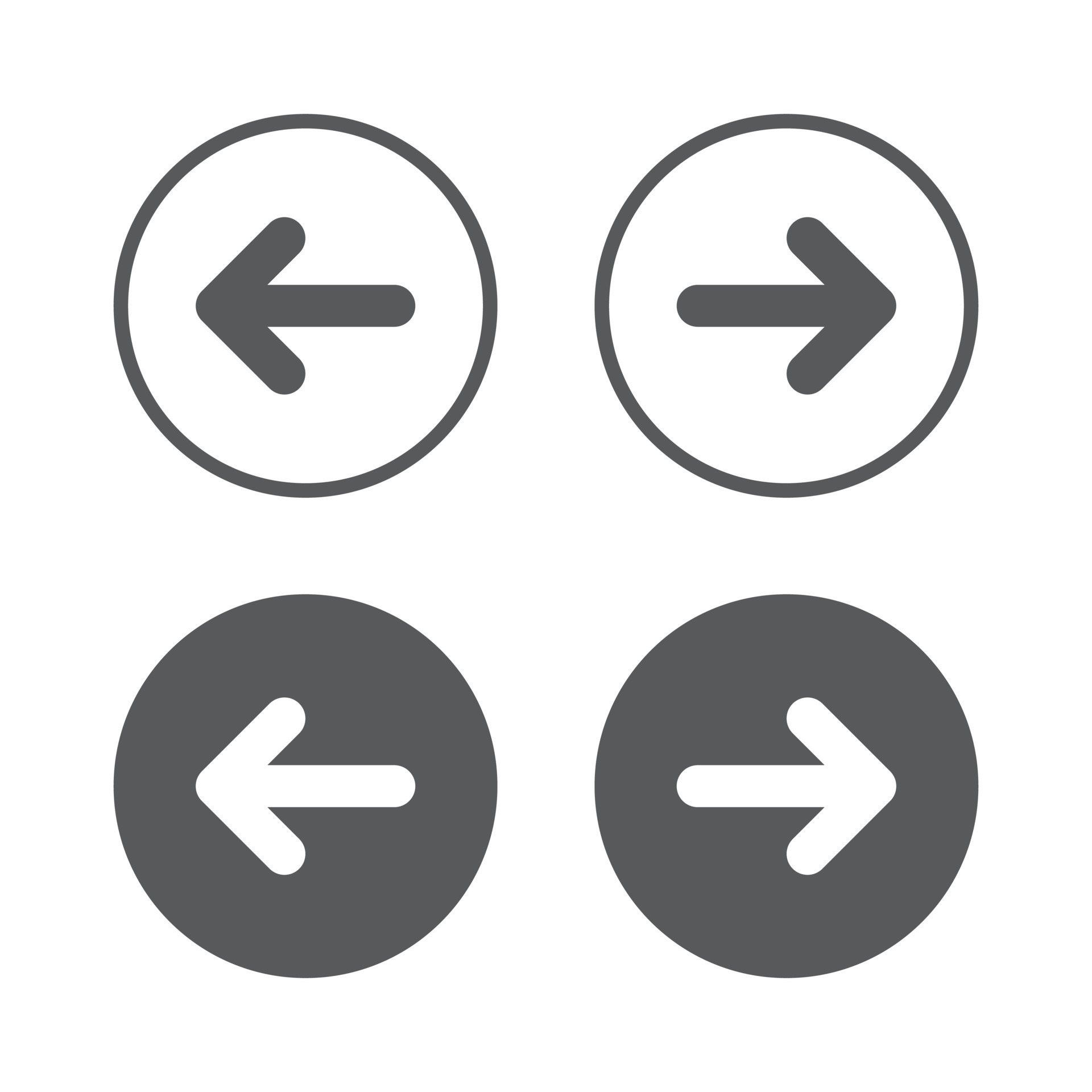 Turn Right And Left Arrow Icon Vector Forward And Back Sign Symbol