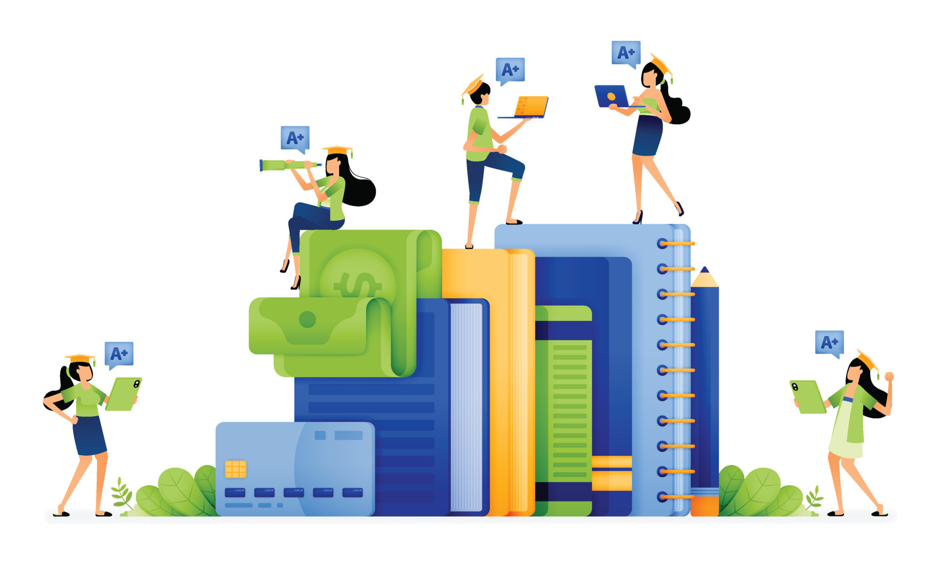 Design Of Students Climb Neat Piles Of Books For Literacy Education design-of-students-climb-neat-piles-of-books-for-literacy-education