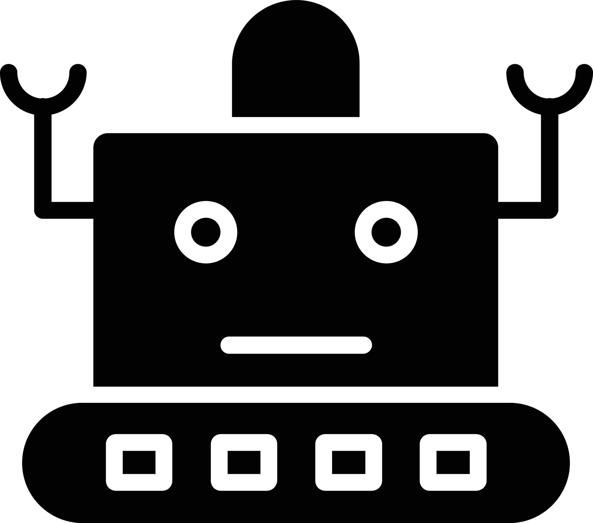 Robot Glyph Icon 9293265 Vector Art at Vecteezy