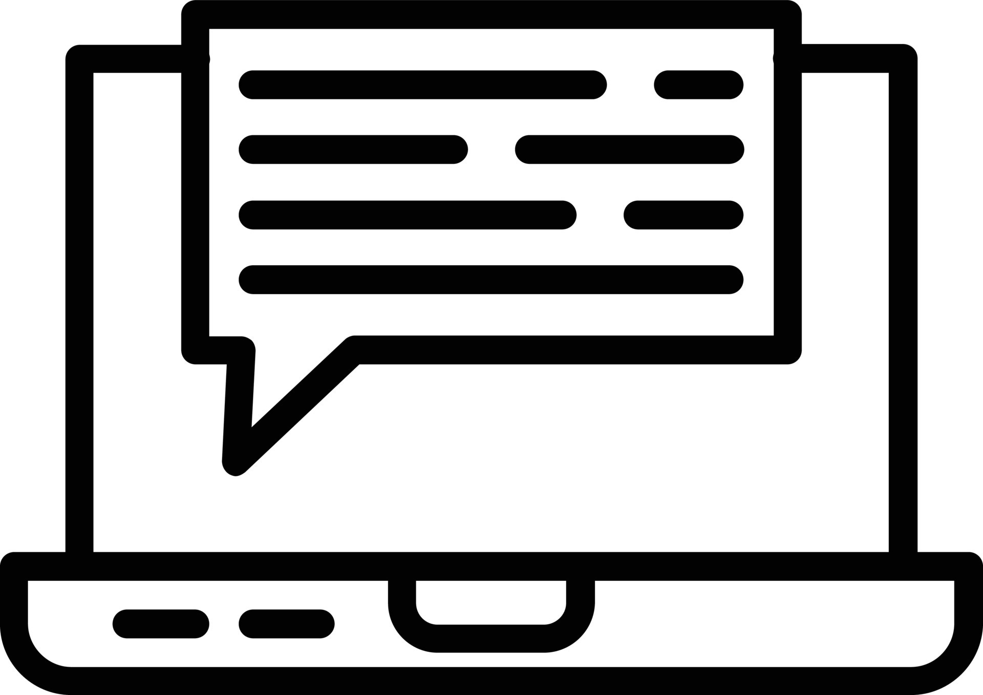 Message Vector Line Icon 9294350 Vector Art at Vecteezy