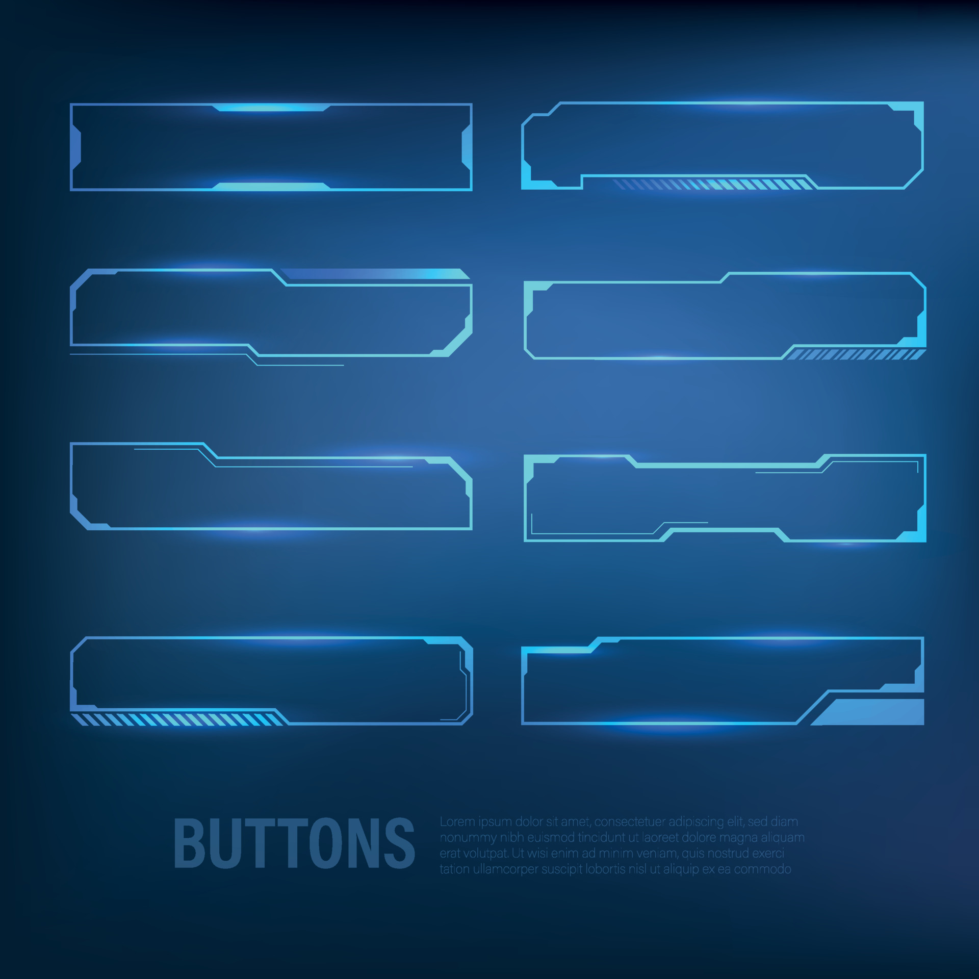 button set Techno-futuristic style sci-fi color blue 9295274 Vector Art ... button set Techno-futuristic style sci-fi color blue 9295274 Vector Art ...
