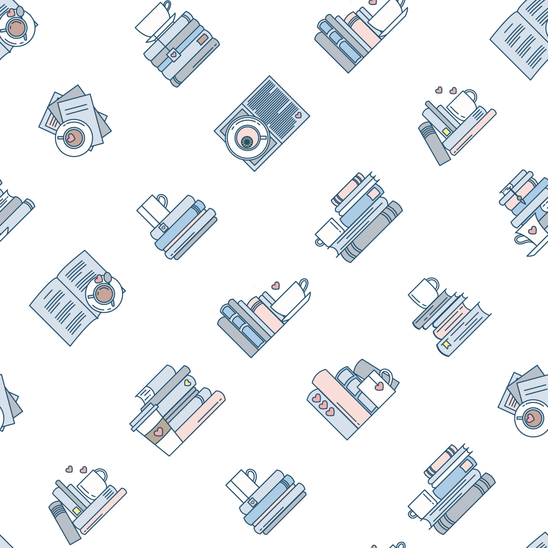 Book love pattern 9297899 Vector Art at Vecteezy