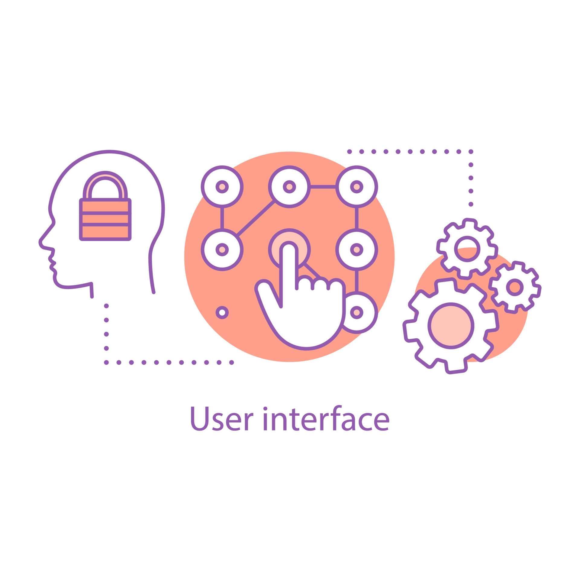 User Access And Control Concept Icon Profile Interface Authorization Idea Thin Line