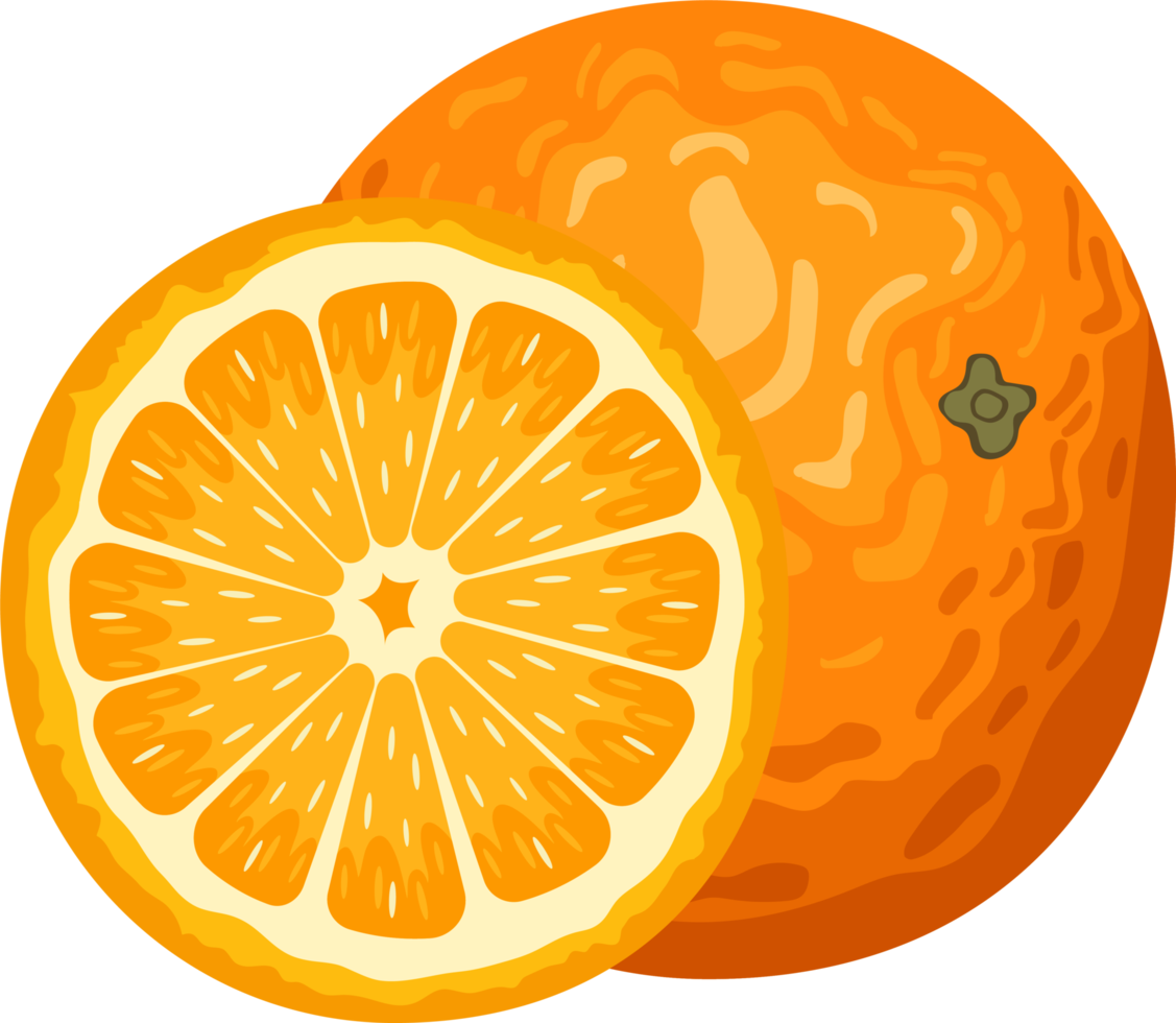 Delicious orange fruit clipart design illustration 9305604 PNG