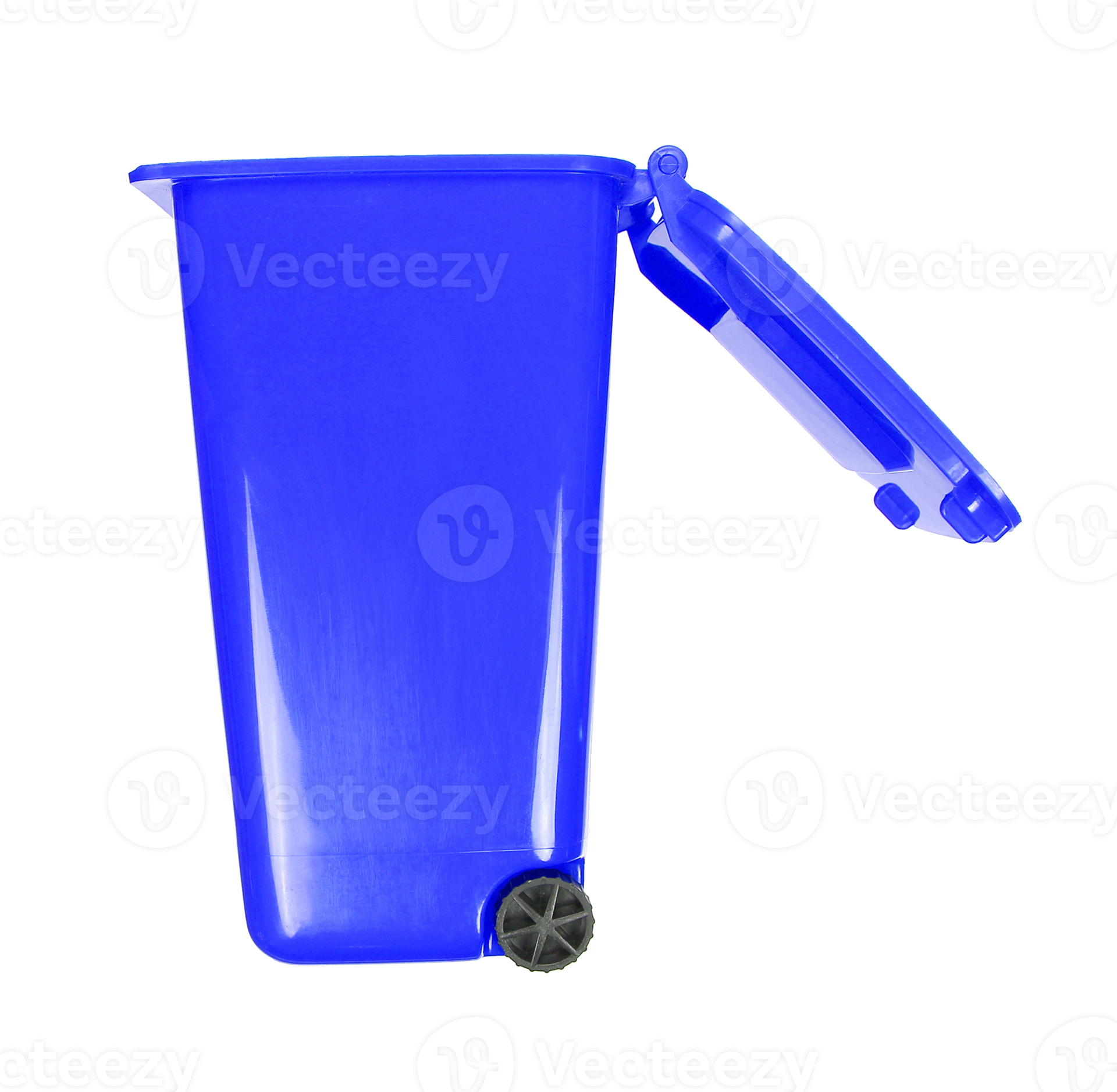 Blue trash bin.rubbish bin on transparent background png file 9308382 PNG
