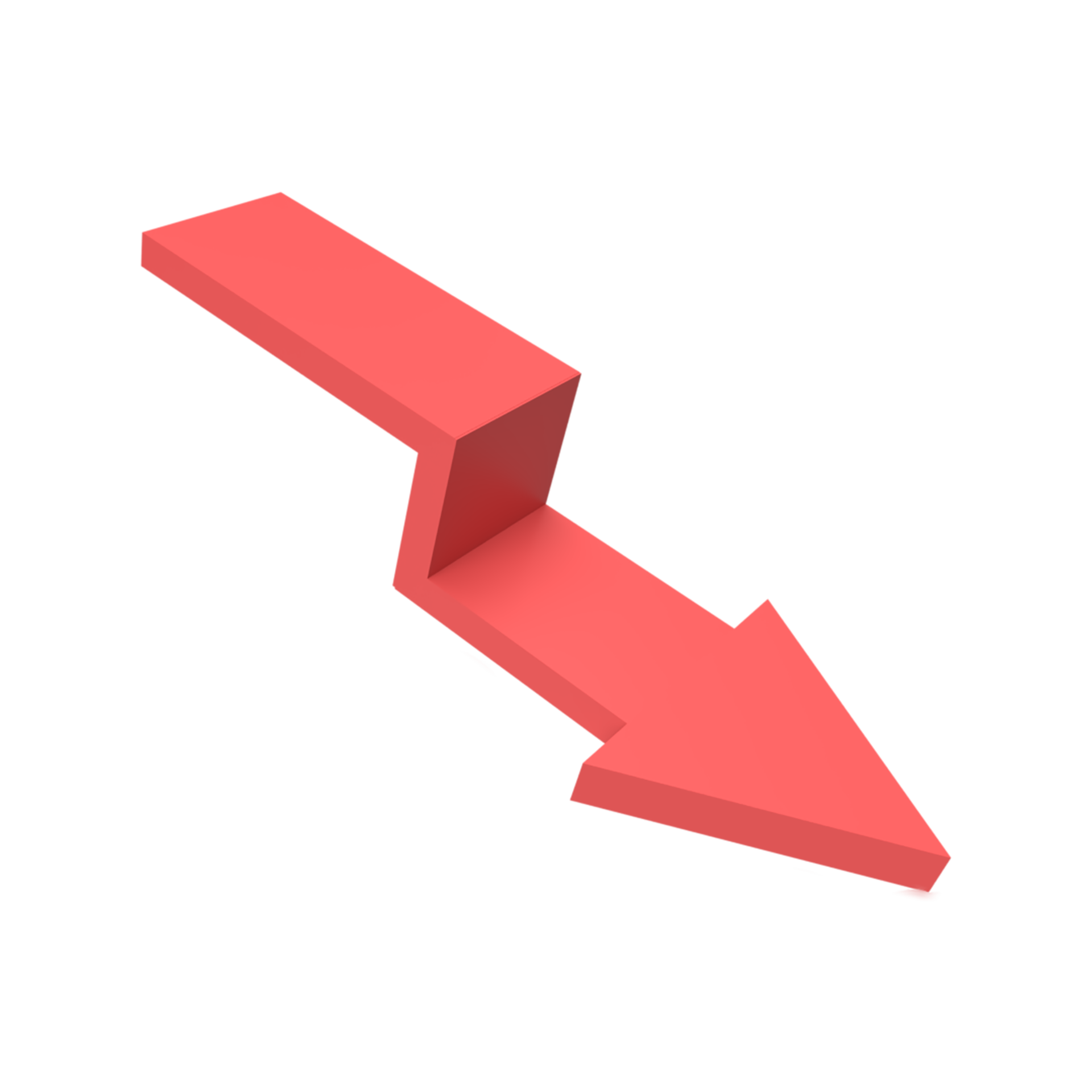 3D Decrease Graph concept. rendered illustration 9312417 PNG