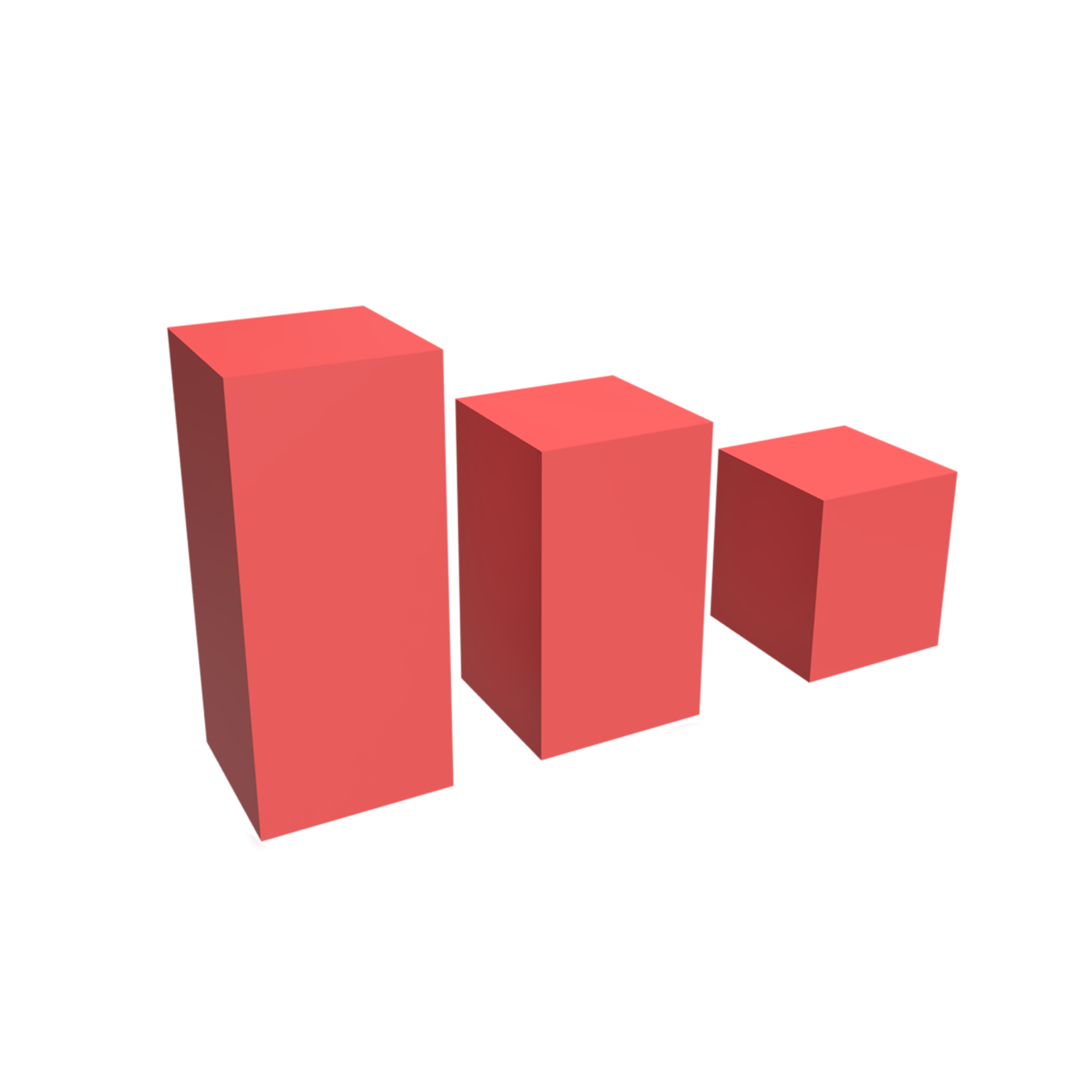 3D Decrease Graph concept. rendered illustration 9312422 PNG