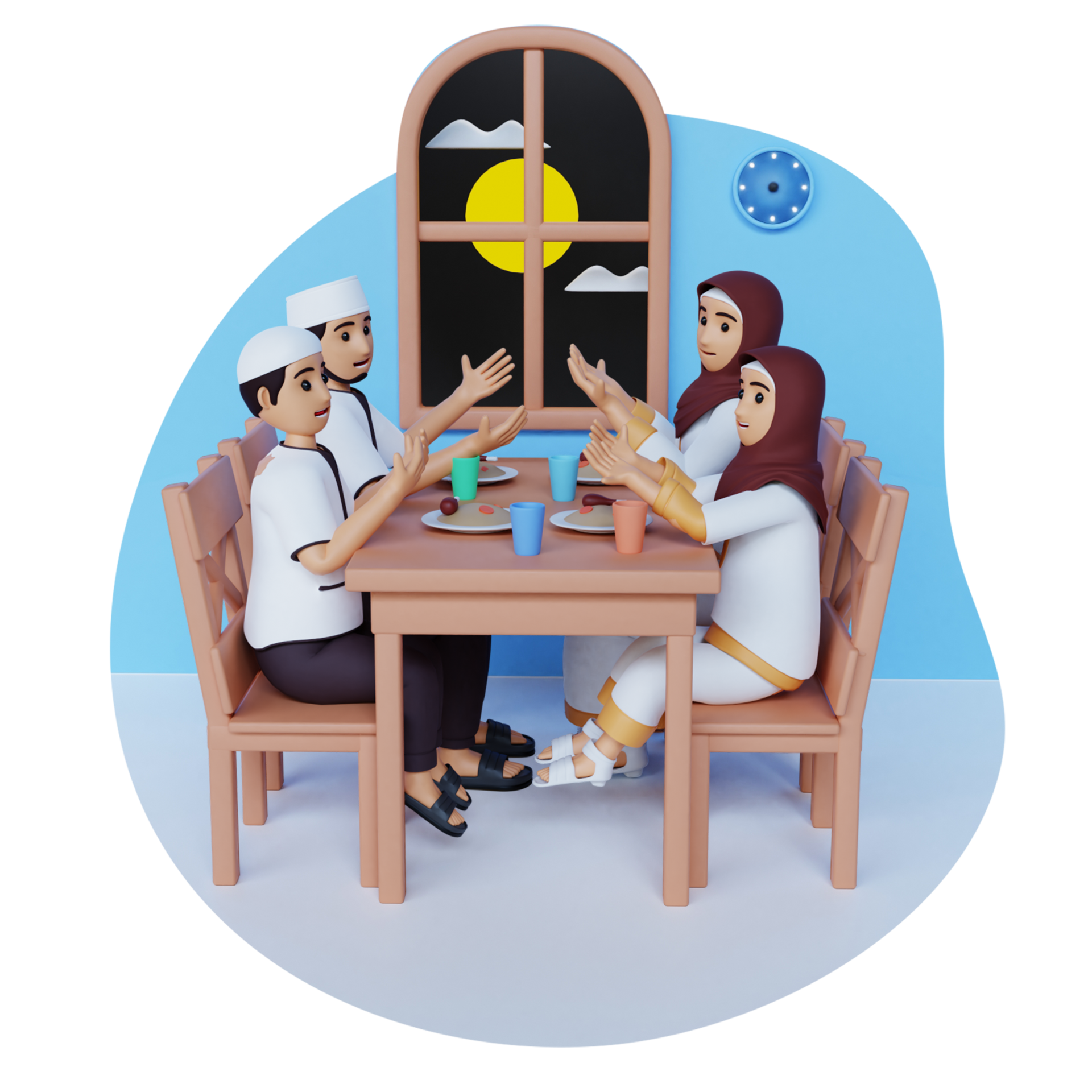 3d render muslim family eat foot iftar sahur ramadan party 9312673 PNG 3d render muslim family eat foot iftar sahur ramadan party 9312673 PNG