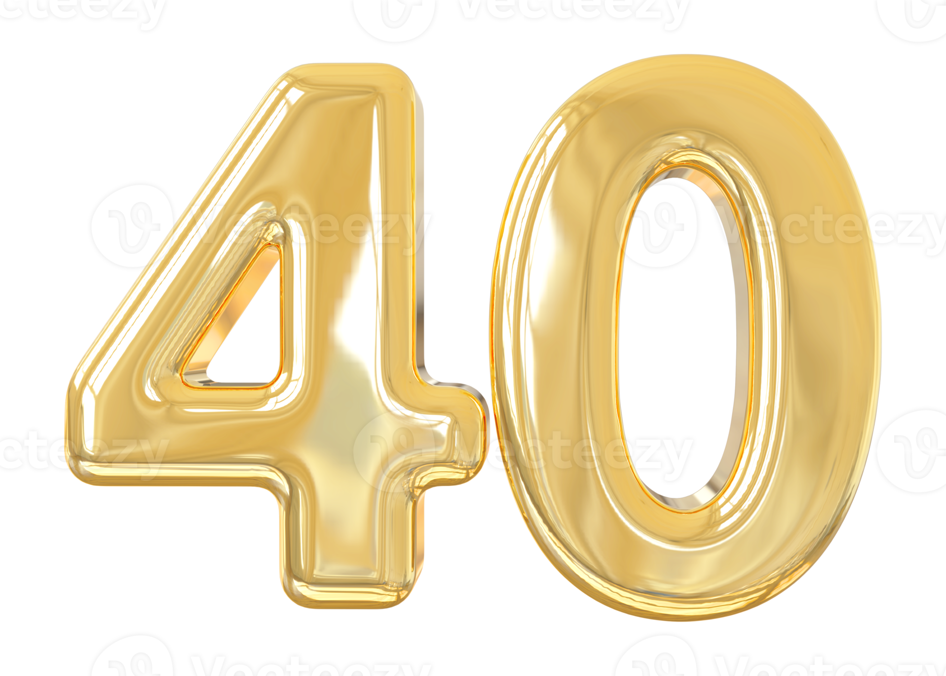 Number 40 Gold 3d 9313571 PNG number-40-gold-3d-9313571-png