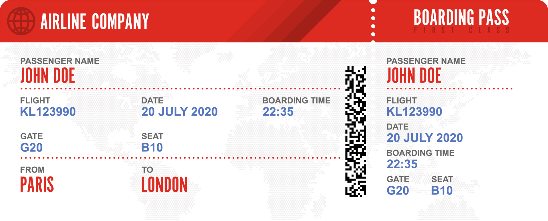 Boarding Pass Vector Illustration Isolated On White Background 9314113 Png