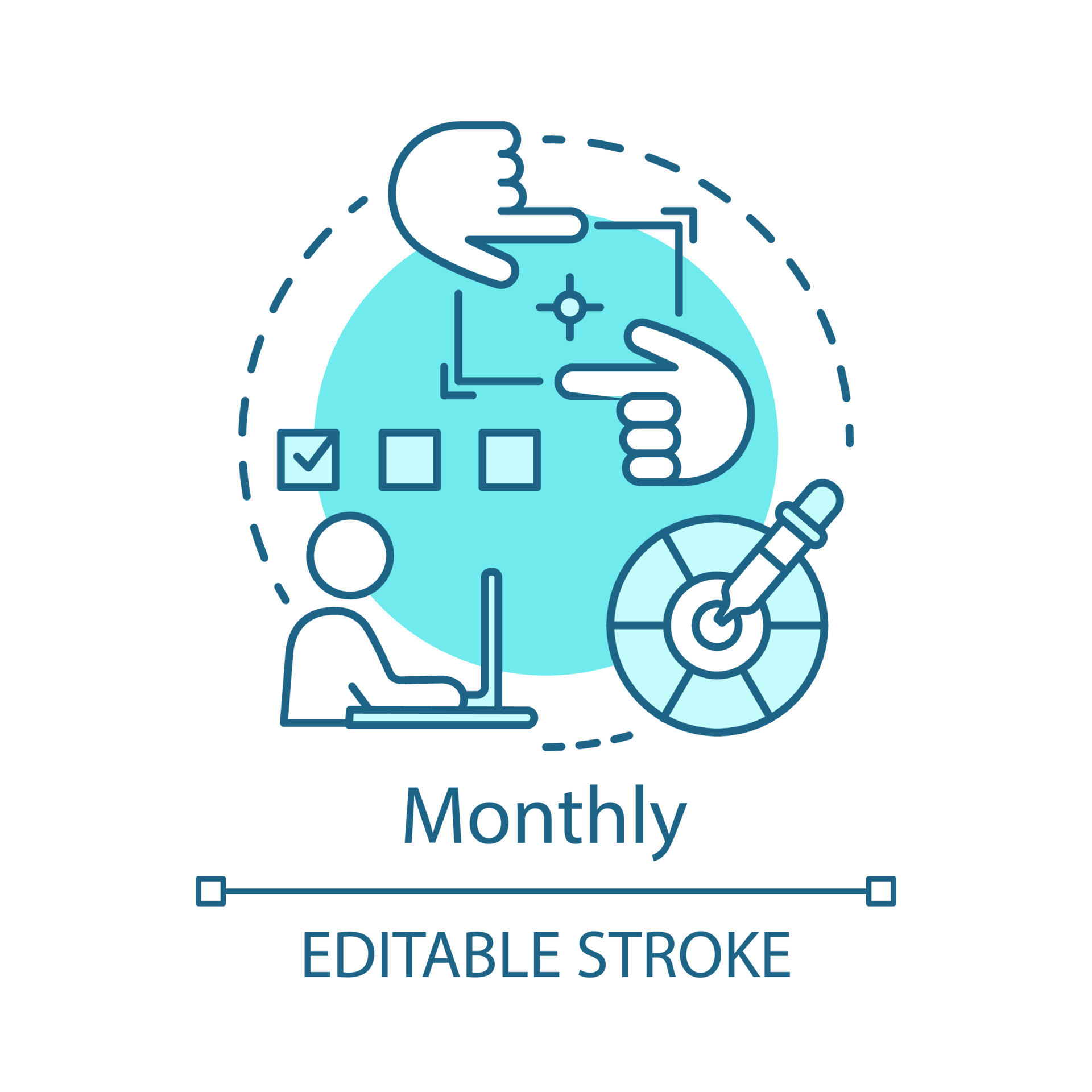 Monthly Concept Icon Photo Editor Subscription Tariff Idea Thin Line
