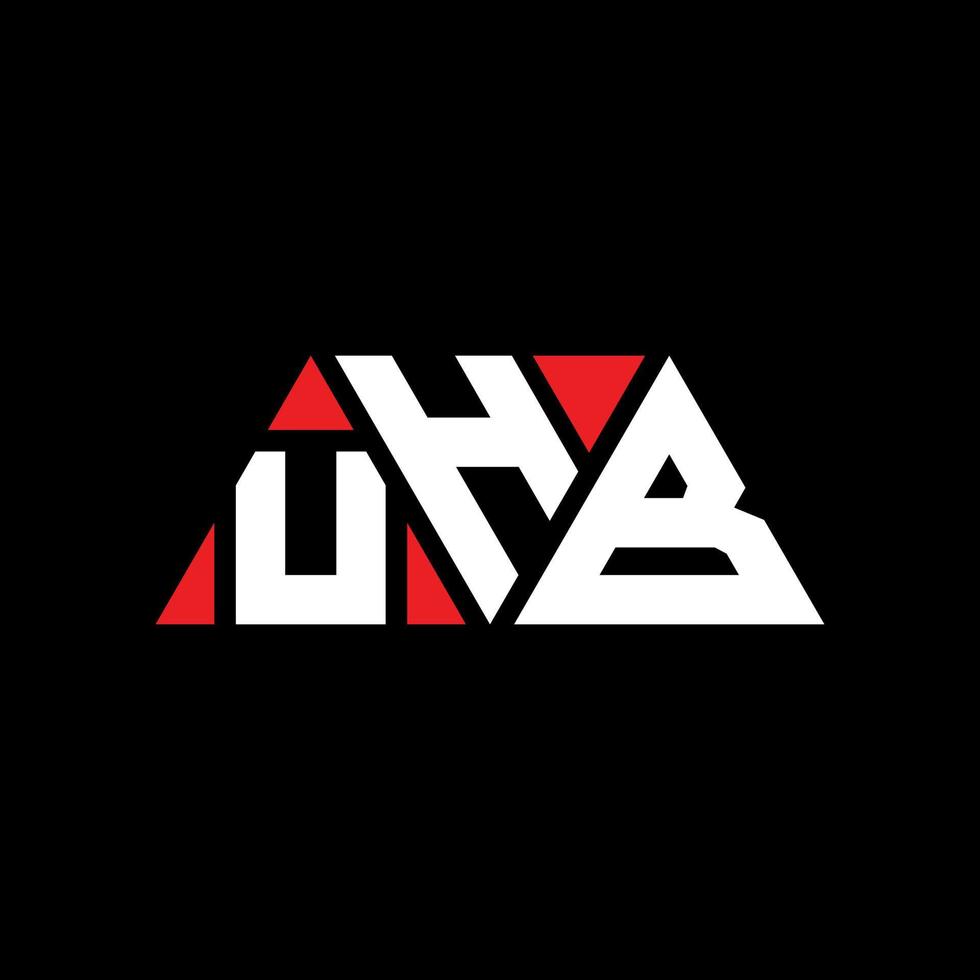 UHB triangle letter logo design with triangle shape. UHB triangle logo design monogram. UHB ...