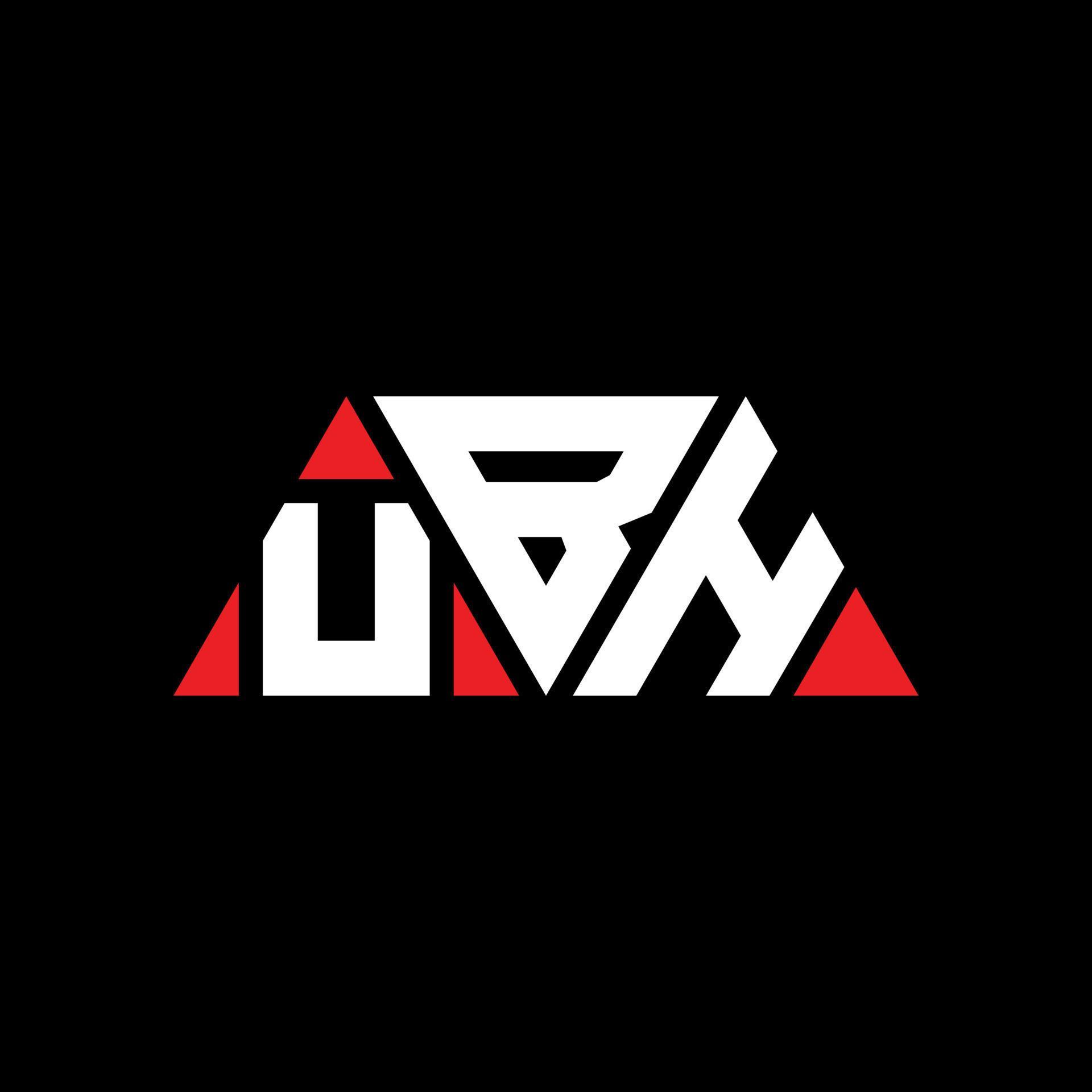 Diseño De Logotipo De Letra Triangular Ubh Con Forma De Triángulo
