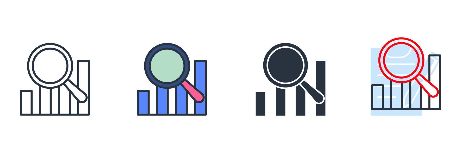 Analytics icon logo vector illustration. Data Analysis symbol template ...