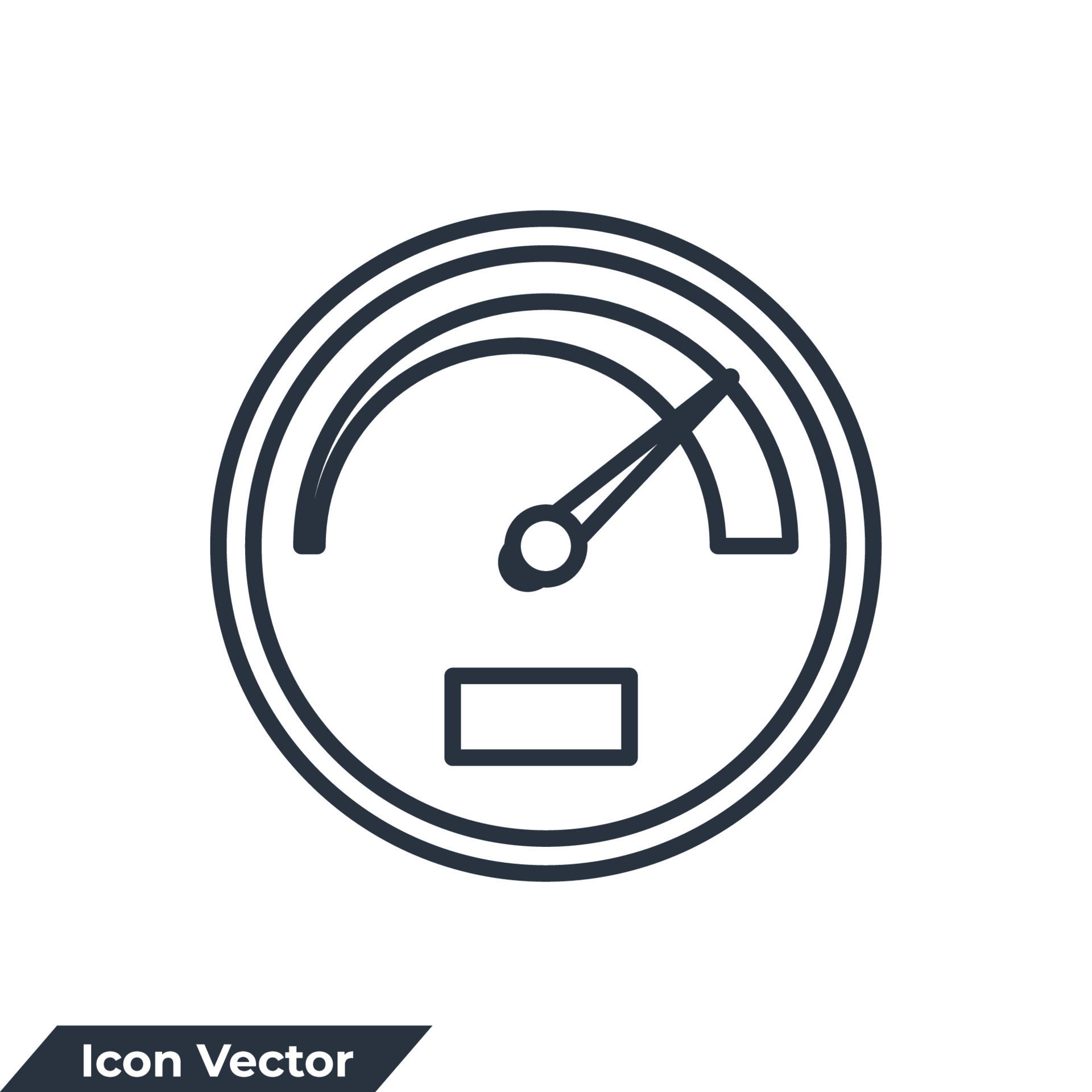 Velocity Icon Logo Vector Illustration Speedometer Symbol Template For Graphic And Web Design