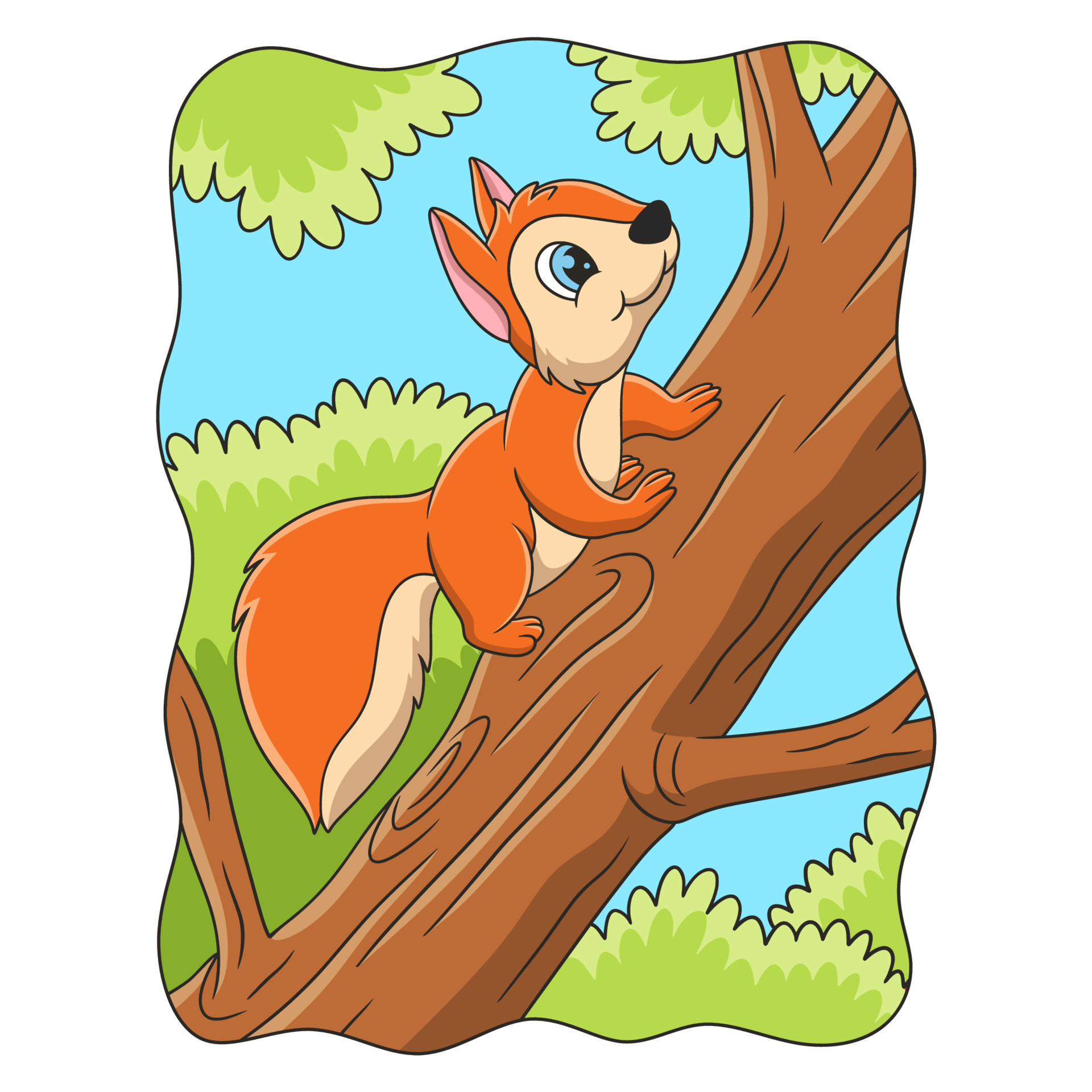 Cartoon Girl Squirrel