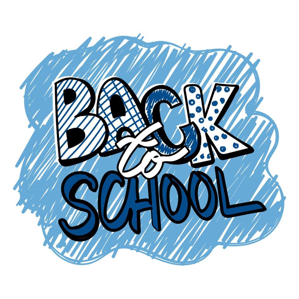 letras manuscritas de regreso a la escuela. clases vector de estilo de ...
