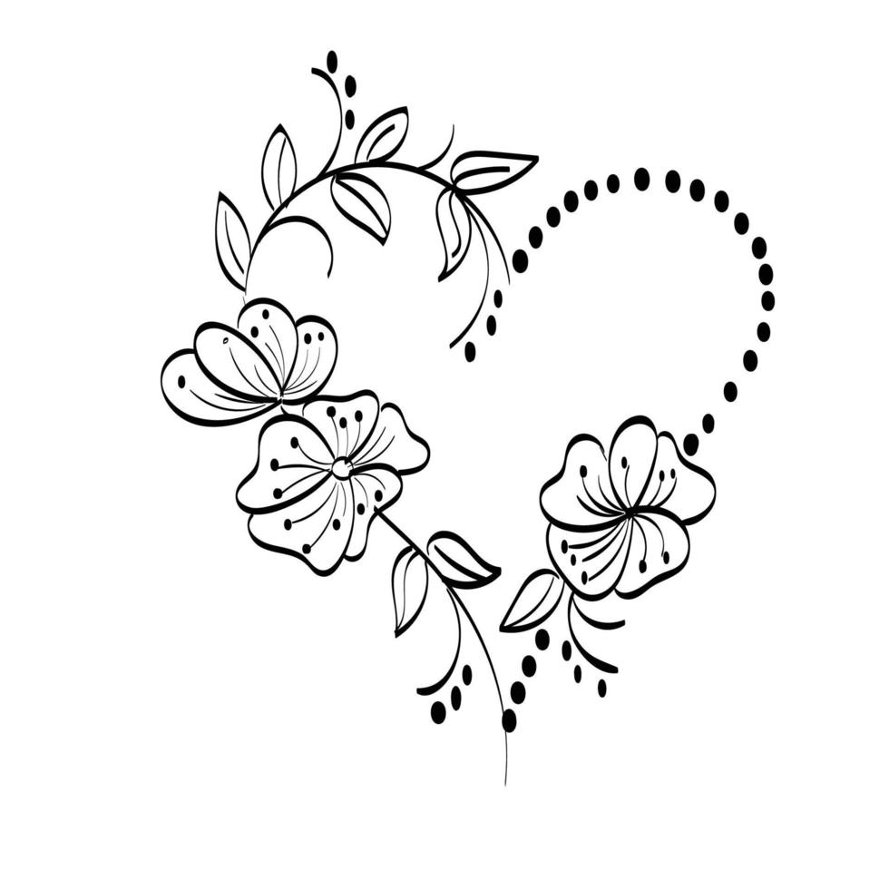 Printable flower Embroidery pattern design 9320902 Vector Art at Vecteezy