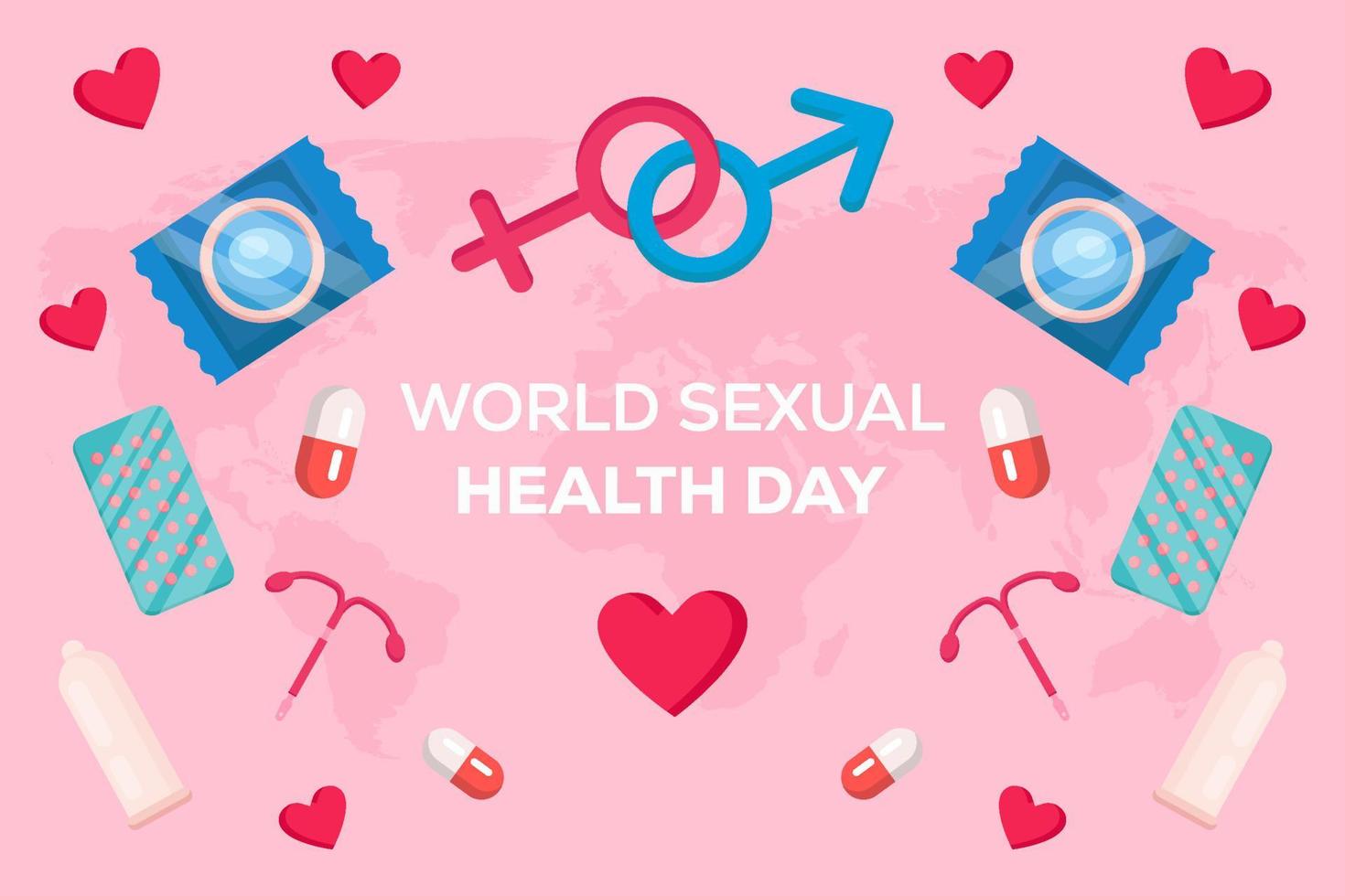 Flat World Sexual Health Day Illustration Background 9323618 Vector Art