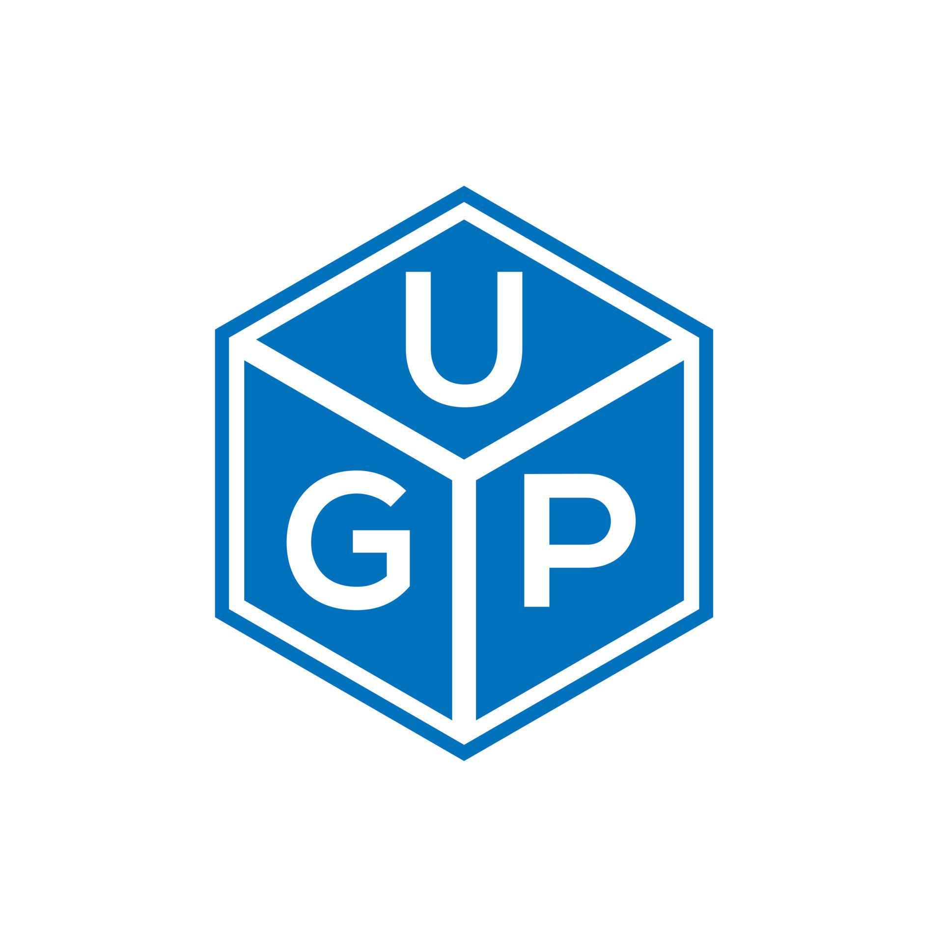 UGP letter logo design on black background. UGP creative initials letter logo concept. UGP ...