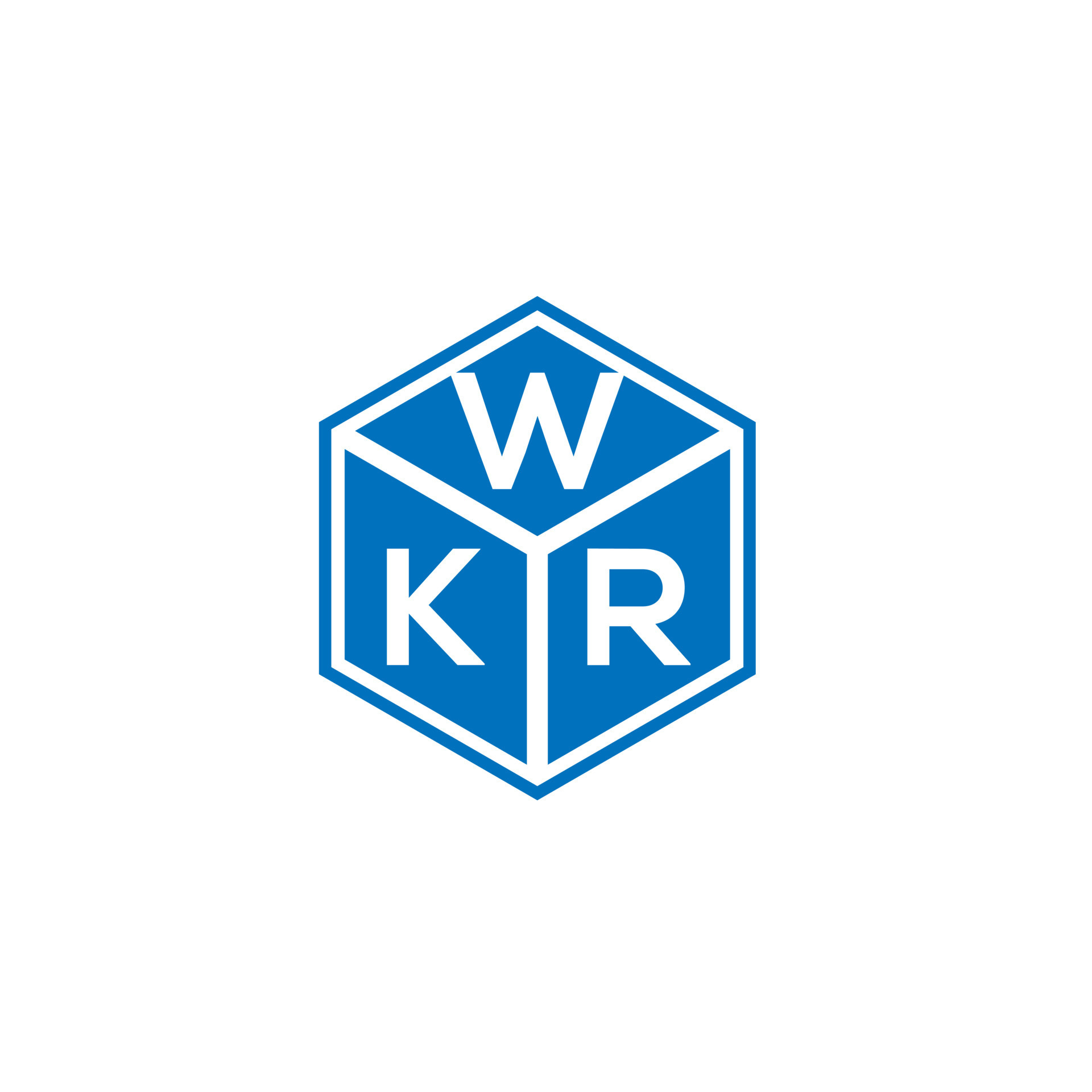 diseño de logotipo de letra wkr sobre fondo negro. wkr creativo iniciales letra logo concepto ...
