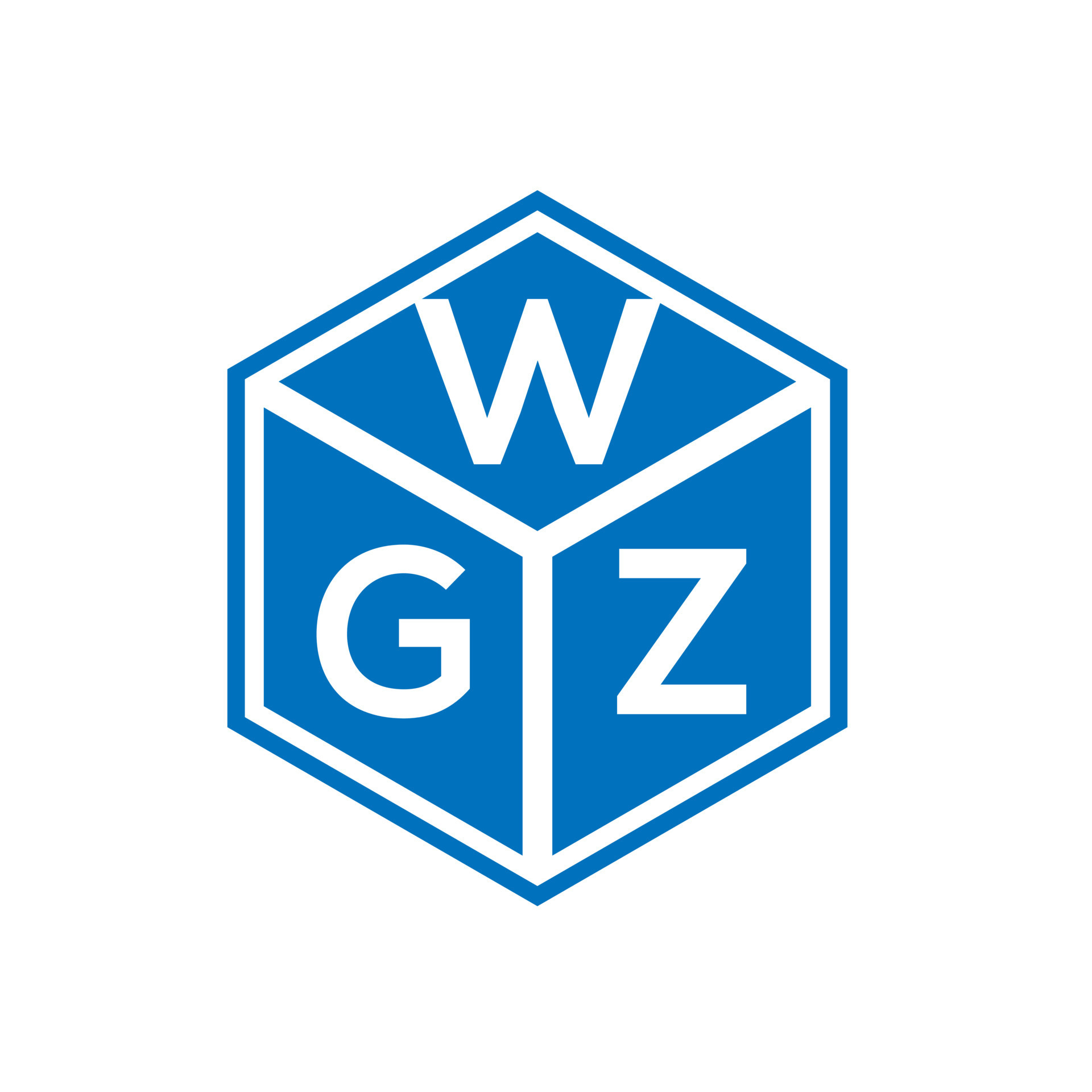 diseño de logotipo de letra wgz sobre fondo negro. concepto de logotipo de letra de iniciales ...