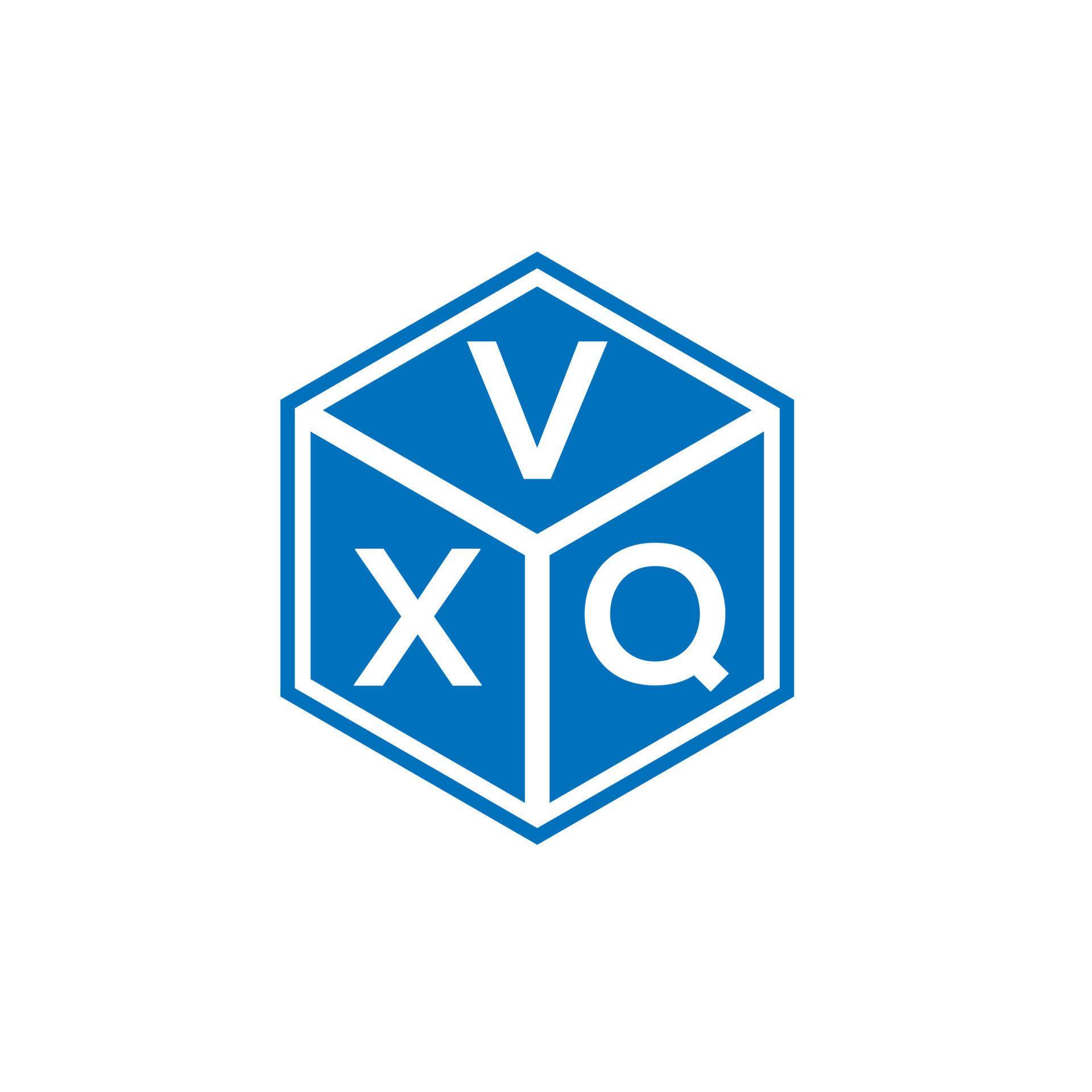 diseño de logotipo de letra vxq sobre fondo negro. vxq concepto creativo del logotipo de la ...