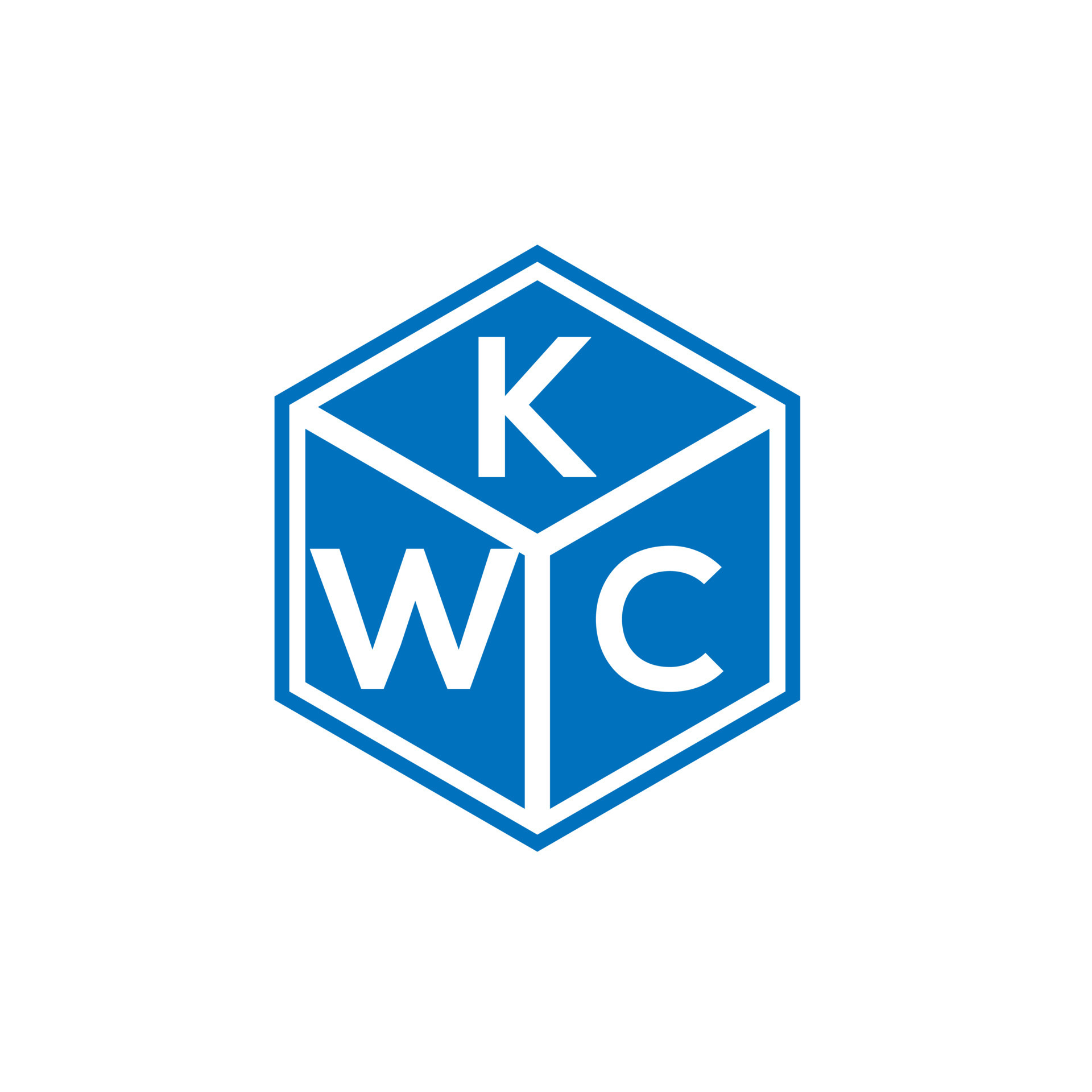 diseño del logotipo de la letra kwc sobre fondo negro. concepto de logotipo de letra de ...