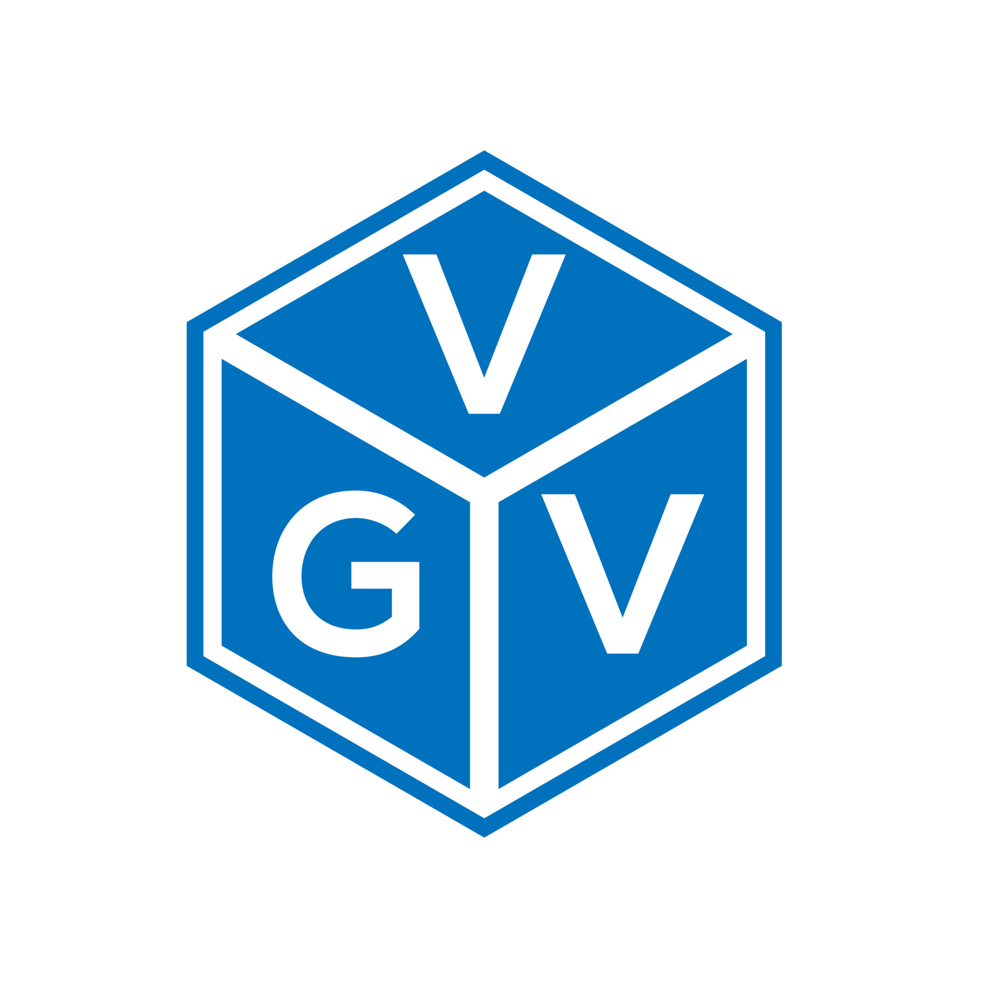 diseño de logotipo de letra vgv sobre fondo negro. concepto de logotipo de letra de iniciales ...