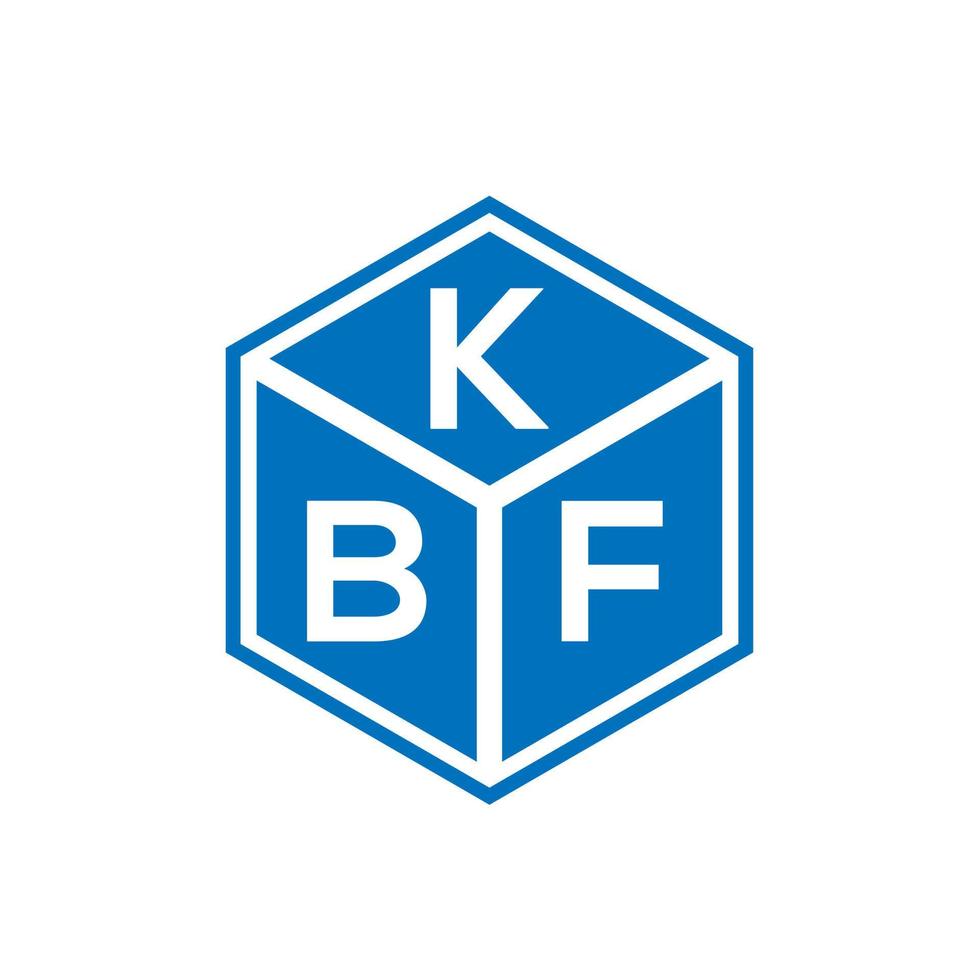 diseño de logotipo de letra kbf sobre fondo negro. concepto de logotipo de letra de iniciales ...