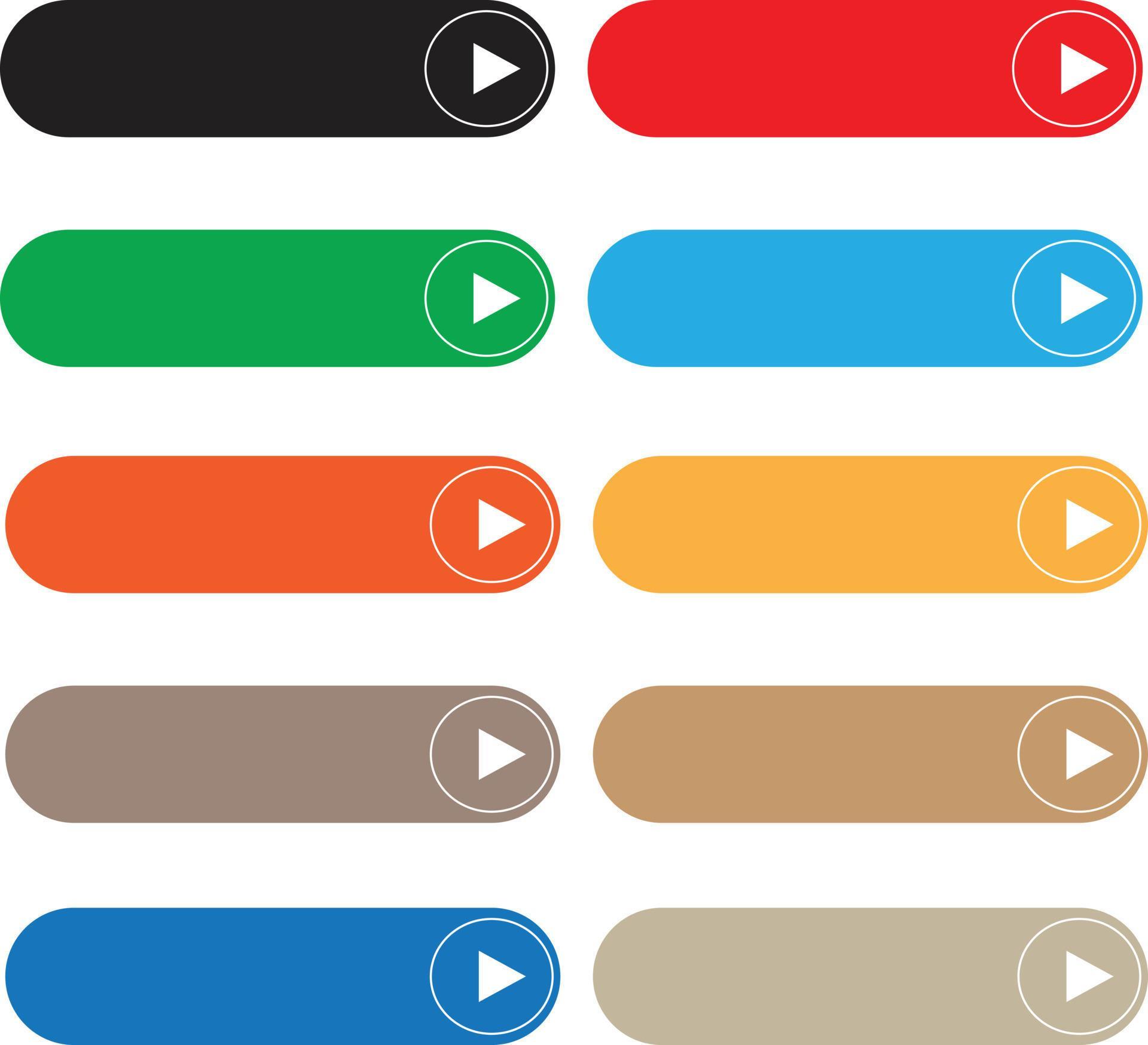 empty button. rectangle web elements set. web buttons symbol. set of ...