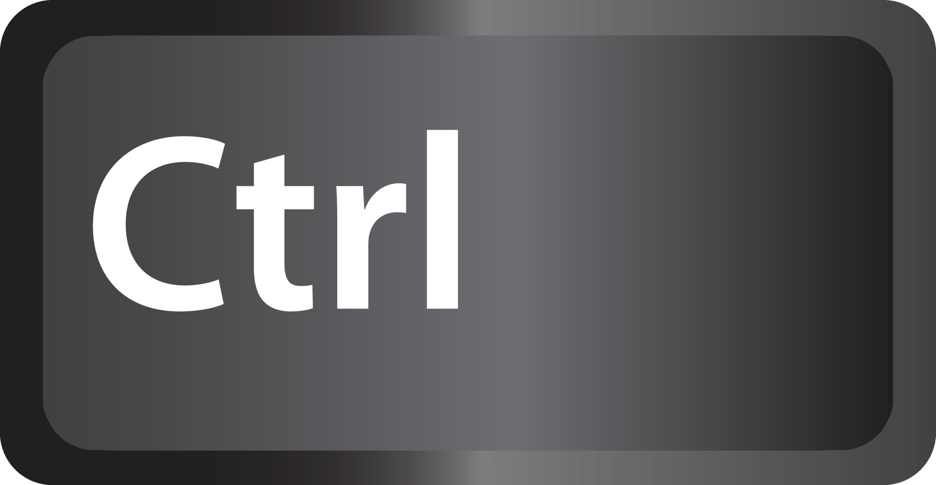 Control computer key button on white background. flat style. Ctrl ...