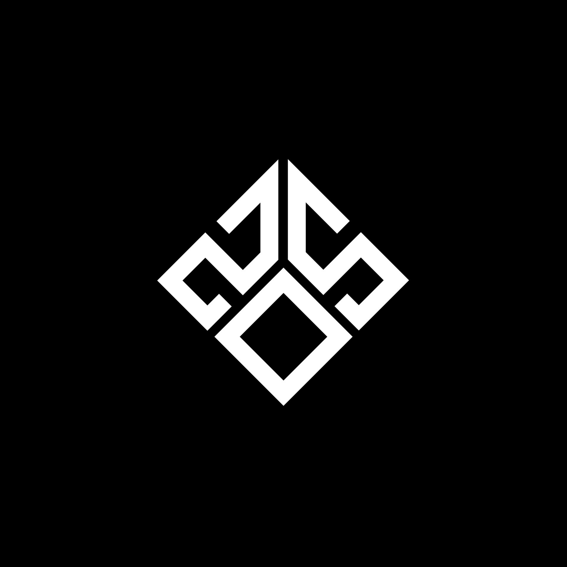 Zos Letter Logo Design On Black Background Zos Creative Initials Letter Logo Concept Zos