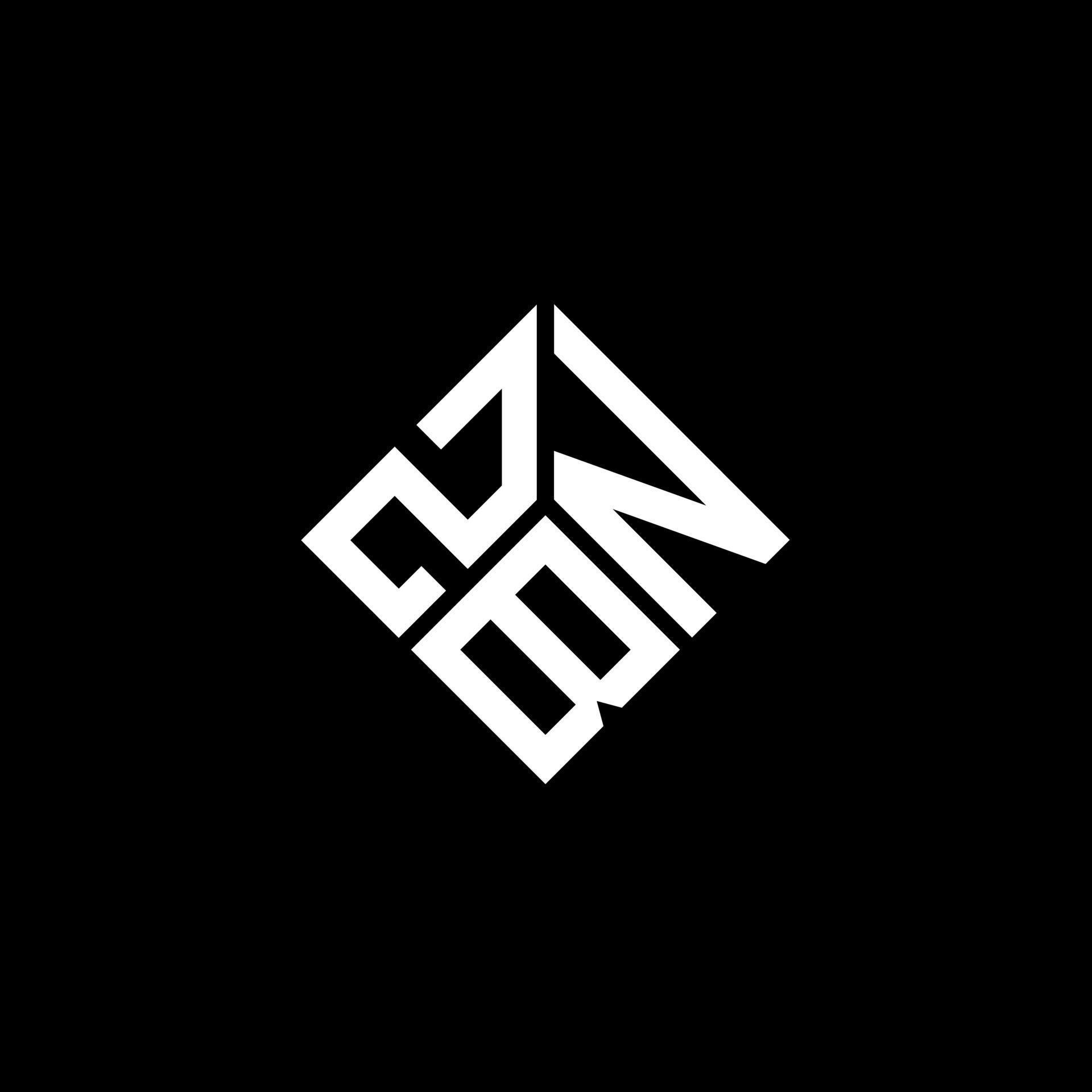 diseño de logotipo de letra zbn sobre fondo negro. concepto de logotipo de letra de iniciales ...