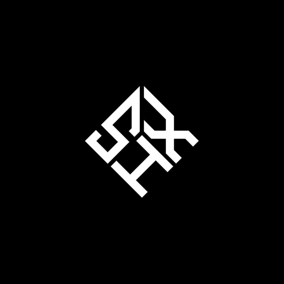 Shx Letter Logo Design On Black Background Shx Creative Initials