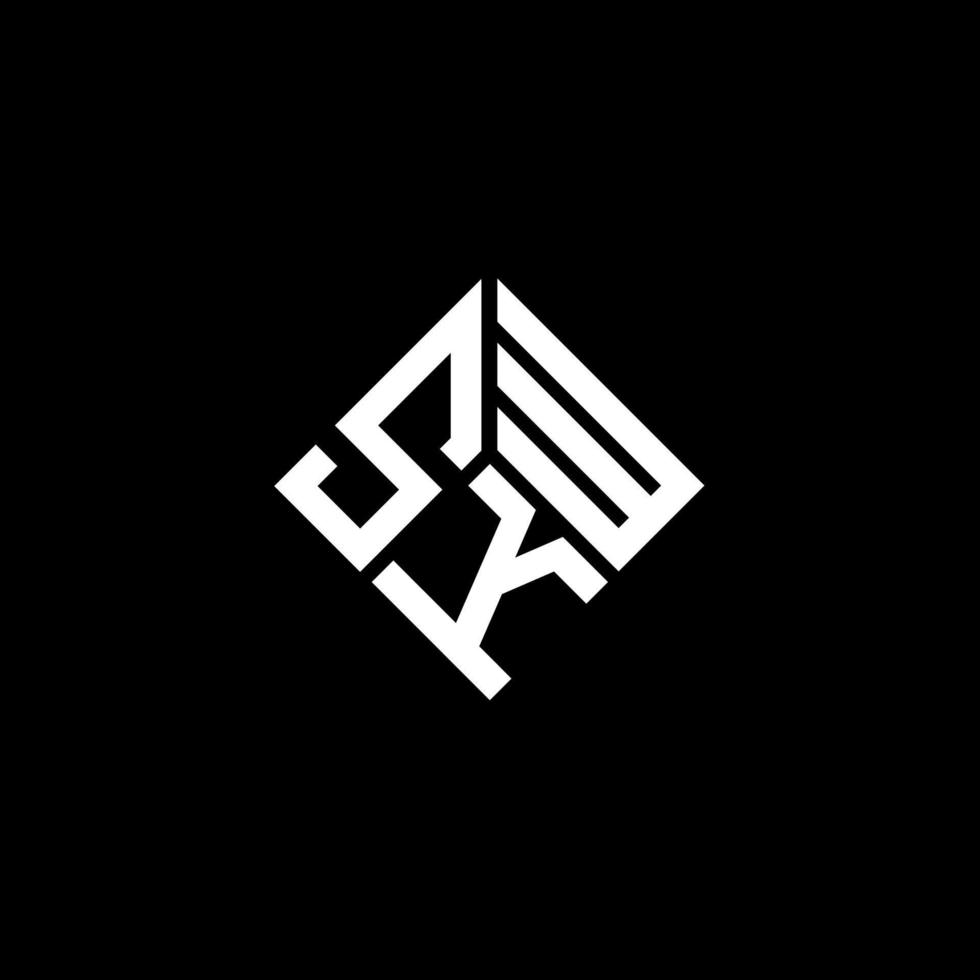 Skw Letter Logo Design On Black Background Skw Creative Initials Letter Logo Concept Skw