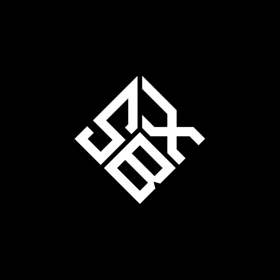 diseño del logotipo de la letra sbx sobre fondo negro. Concepto de logotipo de letra de ...