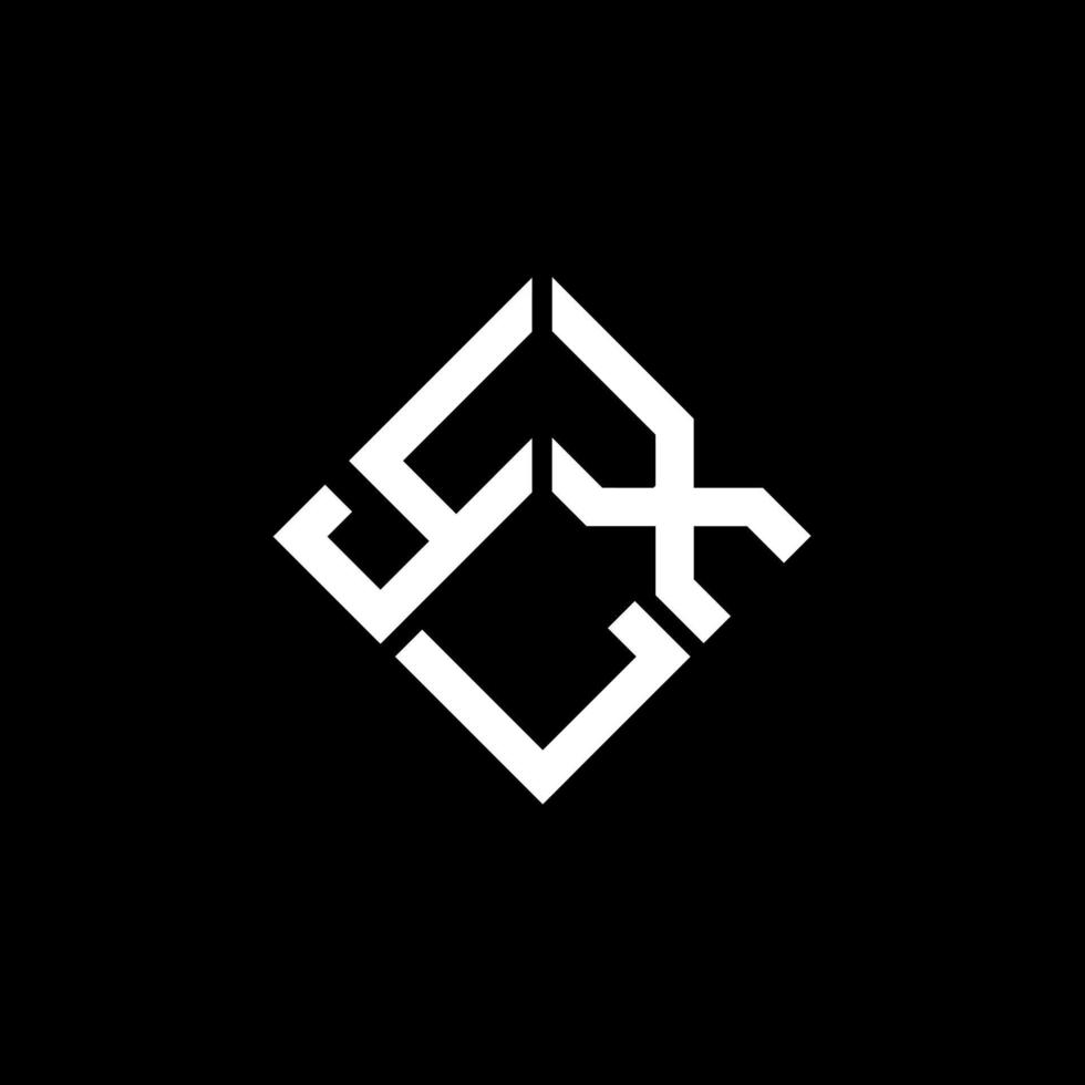 diseño de logotipo de letra ylx sobre fondo negro. ylx creative iniciales carta logo concepto ...