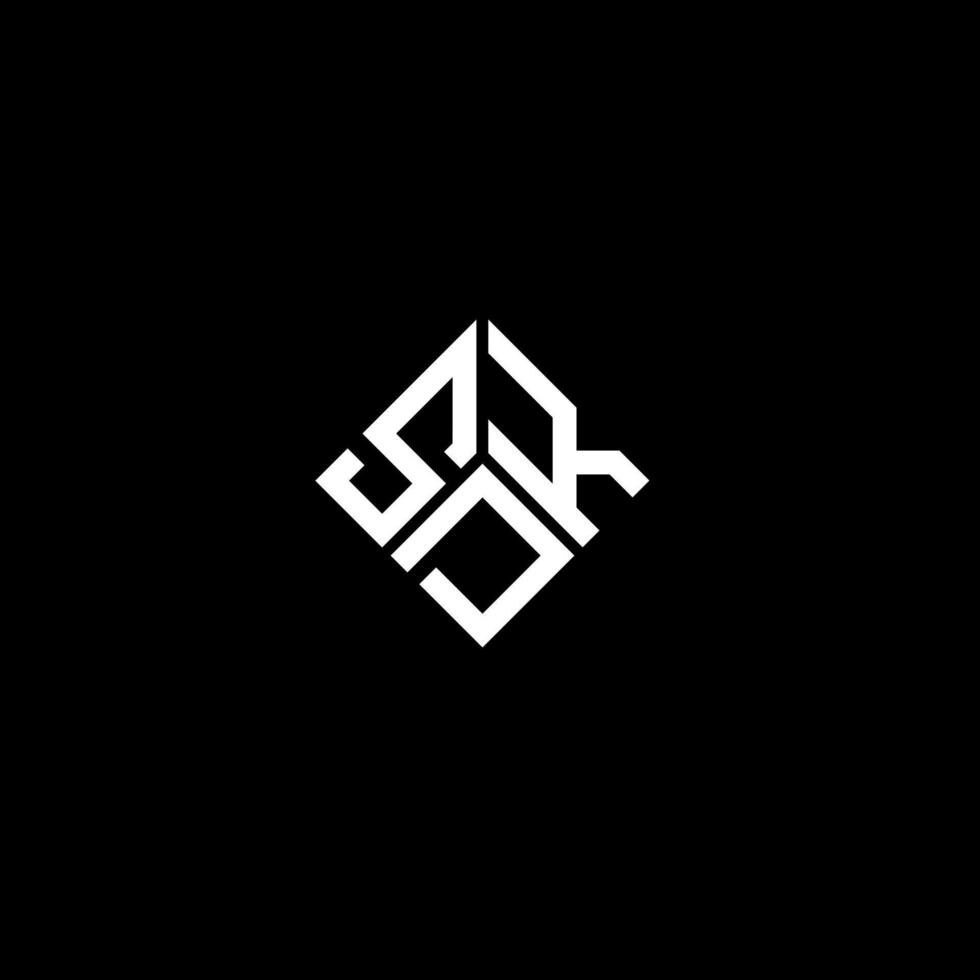 SDK letter logo design on black background. SDK creative initials ...