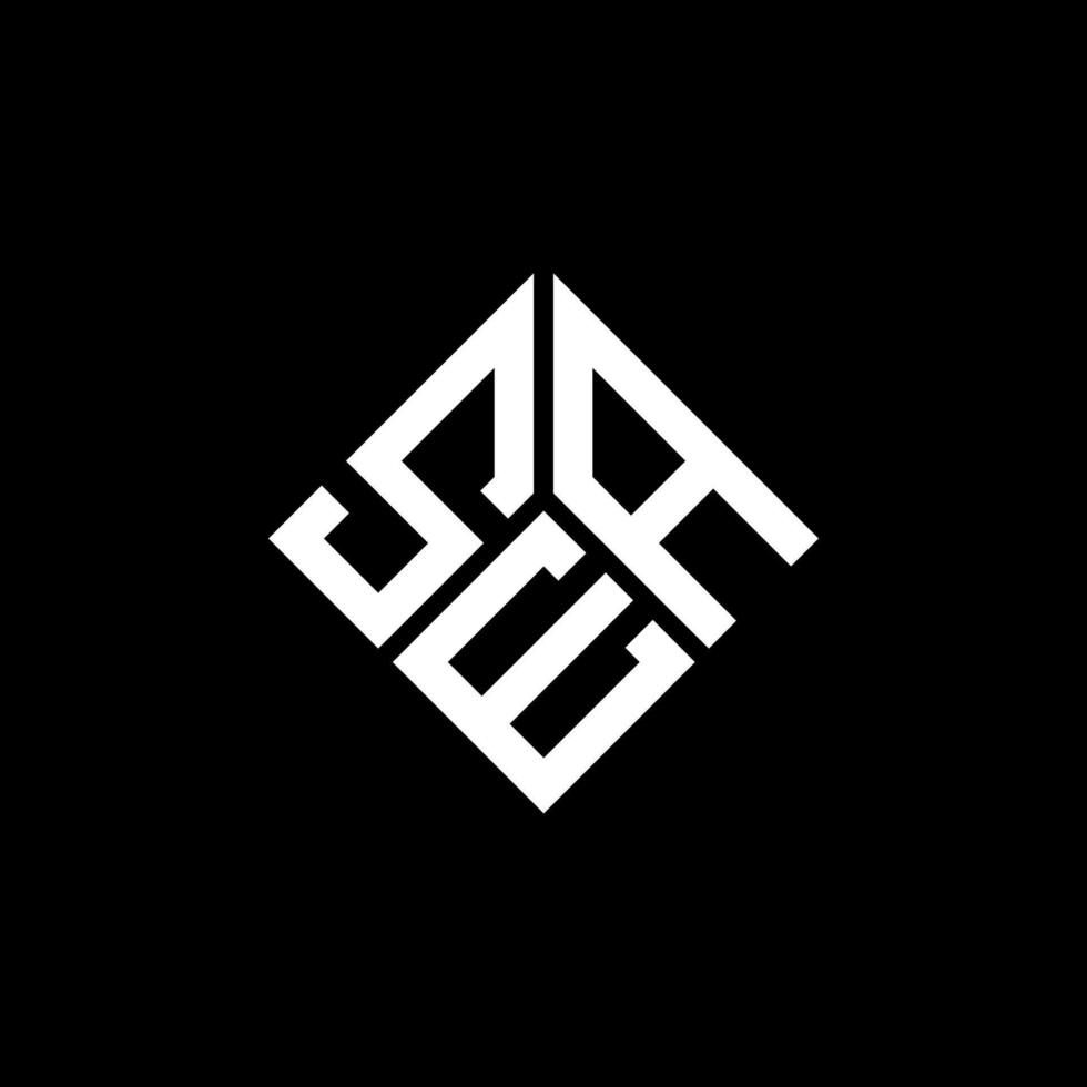 Sea Letter Logo Design On Black Background Sea Creative Initials Letter Logo Concept Sea