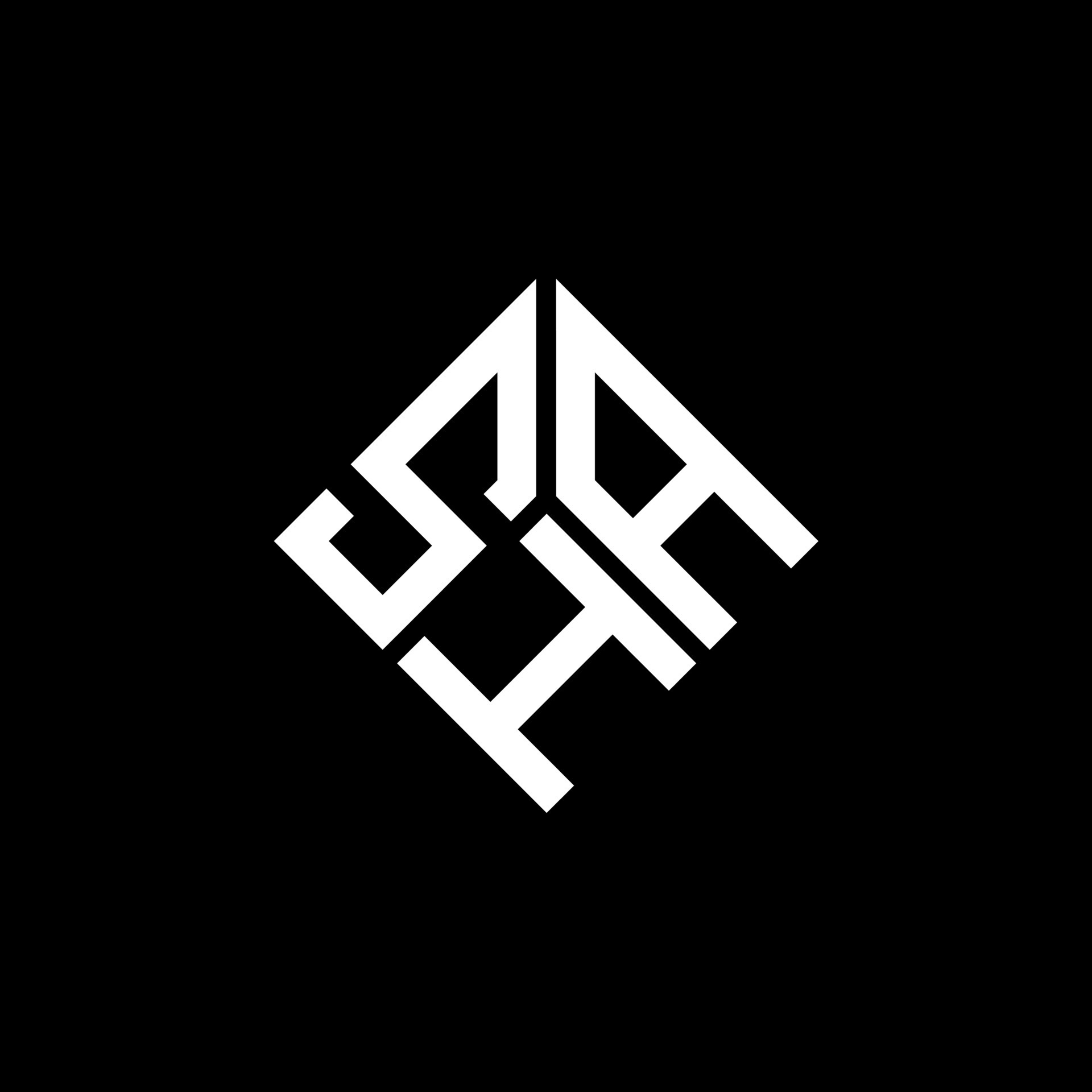 diseño del logotipo de la letra sha sobre fondo negro. concepto de ... diseño del logotipo de la letra sha sobre fondo negro. concepto de ...
